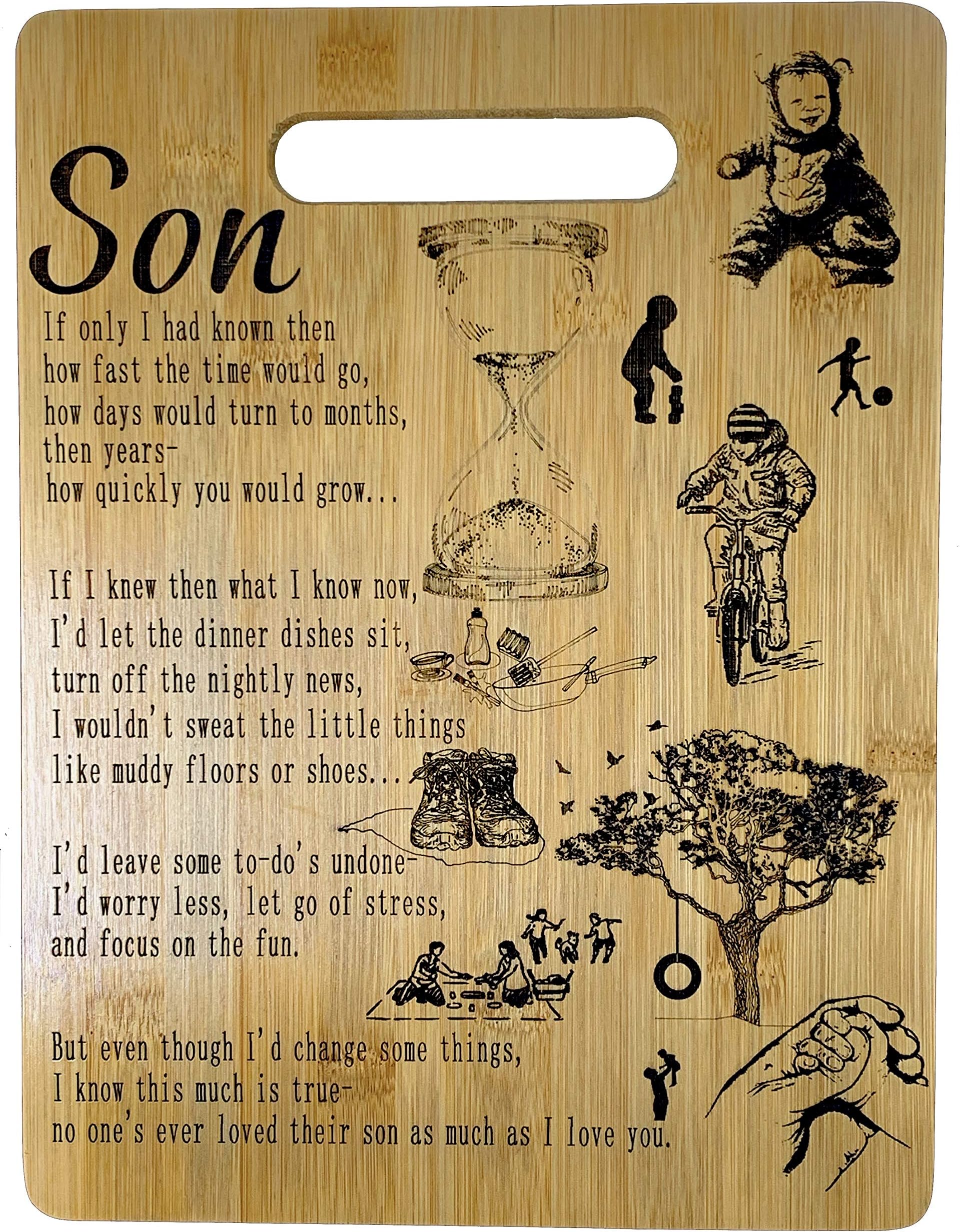 Amazon.com: Gift for Daughter - Engraved bamboo cutting board 9" x 12 ...