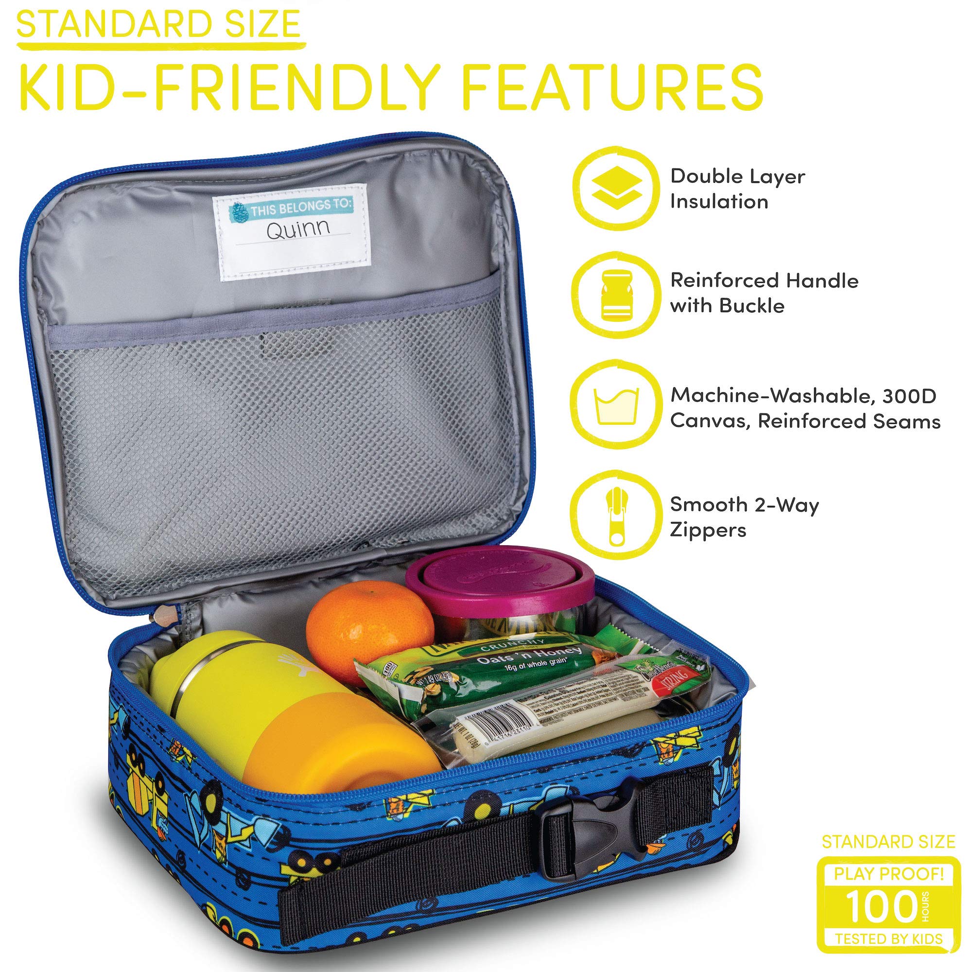 Snapklik.com : LONECONE Kids Insulated Lunch Box - Fun Patterns For ...
