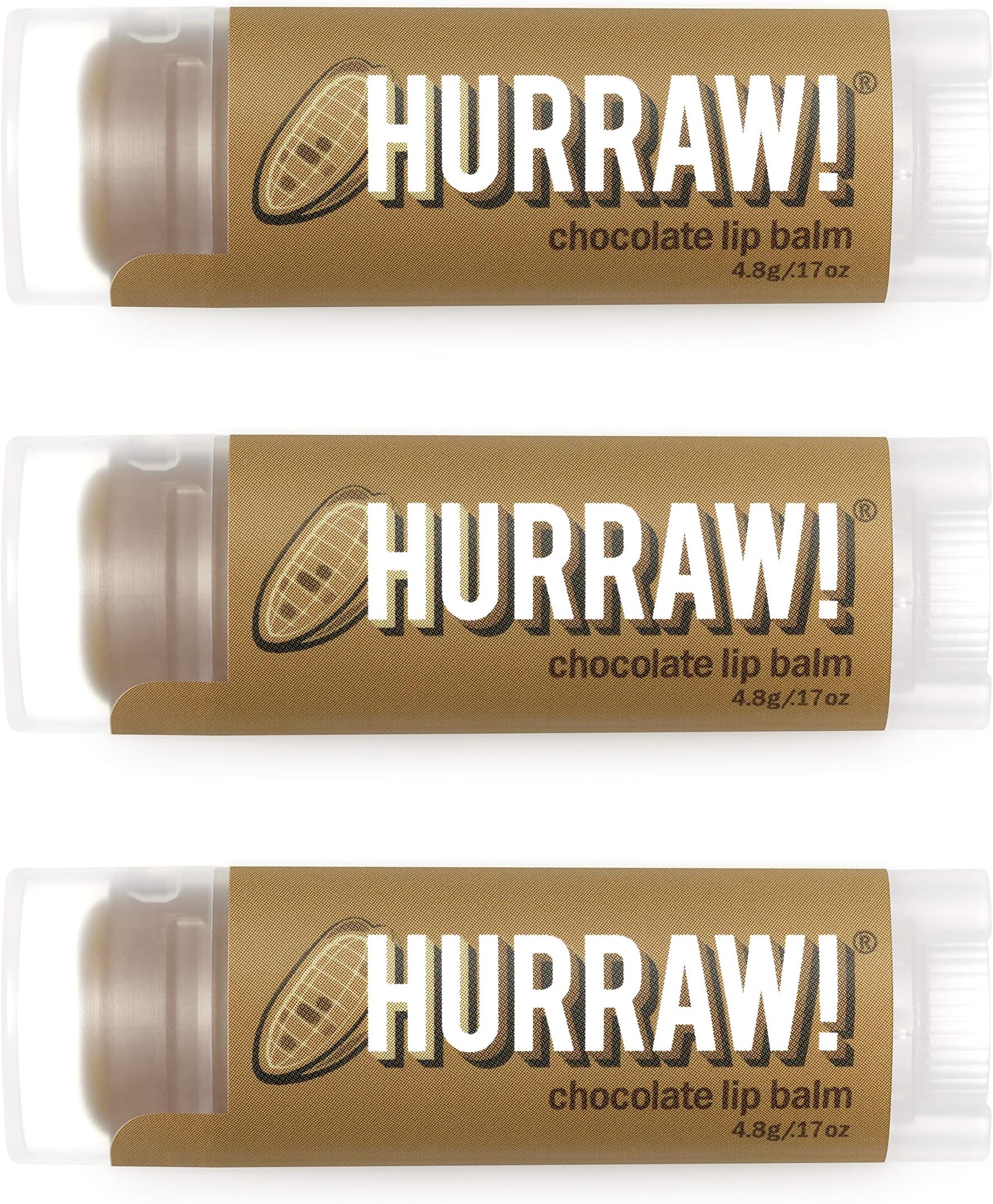 Amazon.com : Hurraw! Chocolate Lip Balm, 3 Pack: Organic, Certified ...