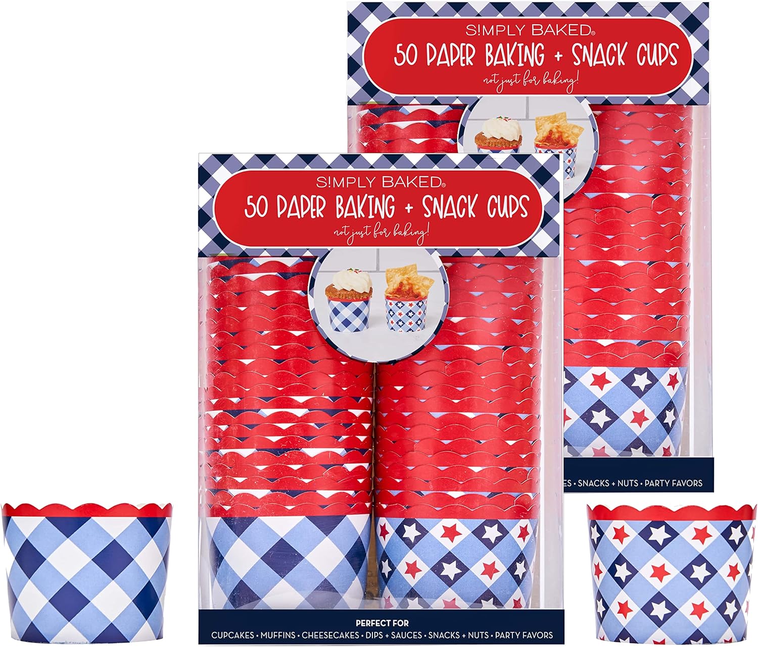 Amazon.com: Simply Baked Large 5 Ounce Disposable Paper Baking Cups ...