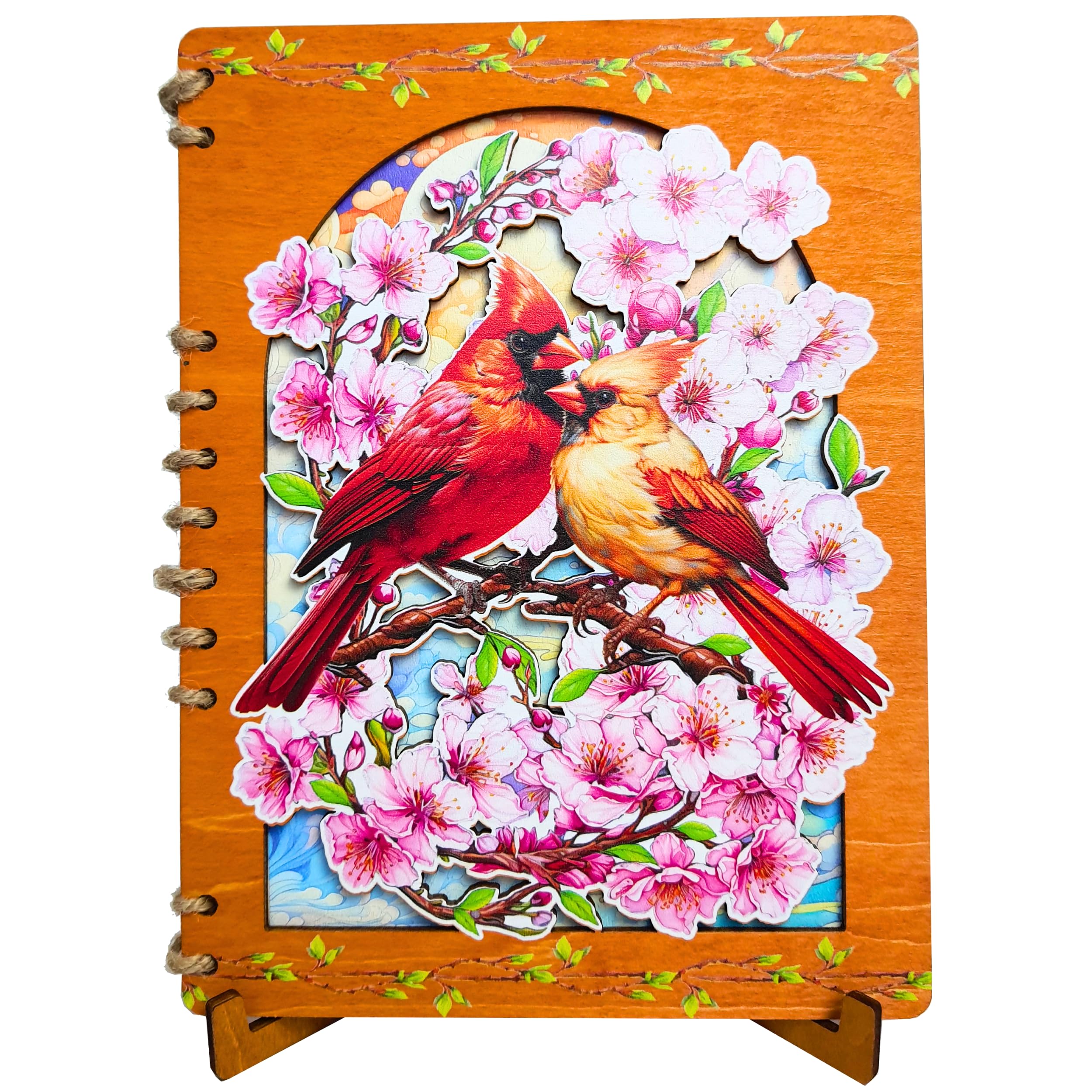 Amazon.com : HEARTAGS- Wooden Valentines Day Card, Cardinal Couple ...