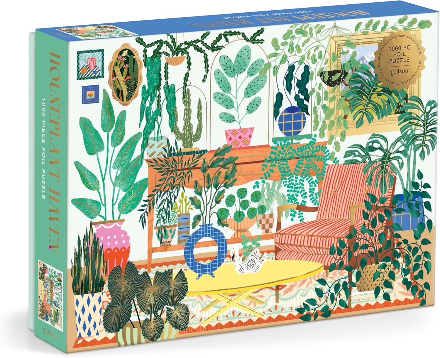 Amazon.com: Galison Houseplant Haven – 1000 Piece Foil Jigsaw Puzzle ...