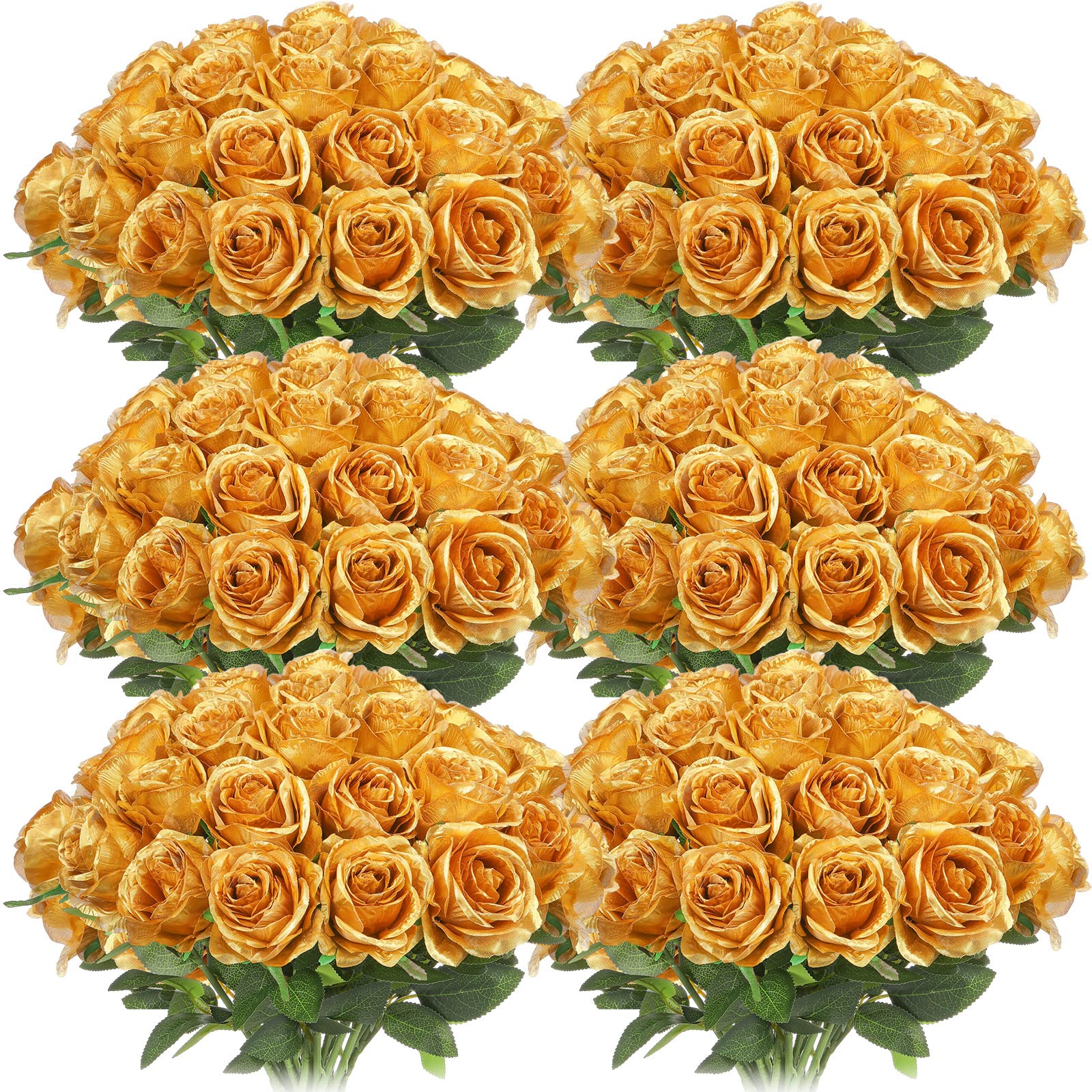 Amazon.com: 50 Pcs Artificial Rose Flower Realistic Silk Roses with ...
