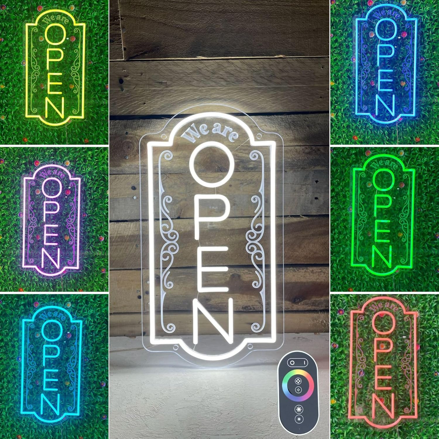 Vertical open sign Vertical Open Led Sign Neon Sign business window ...