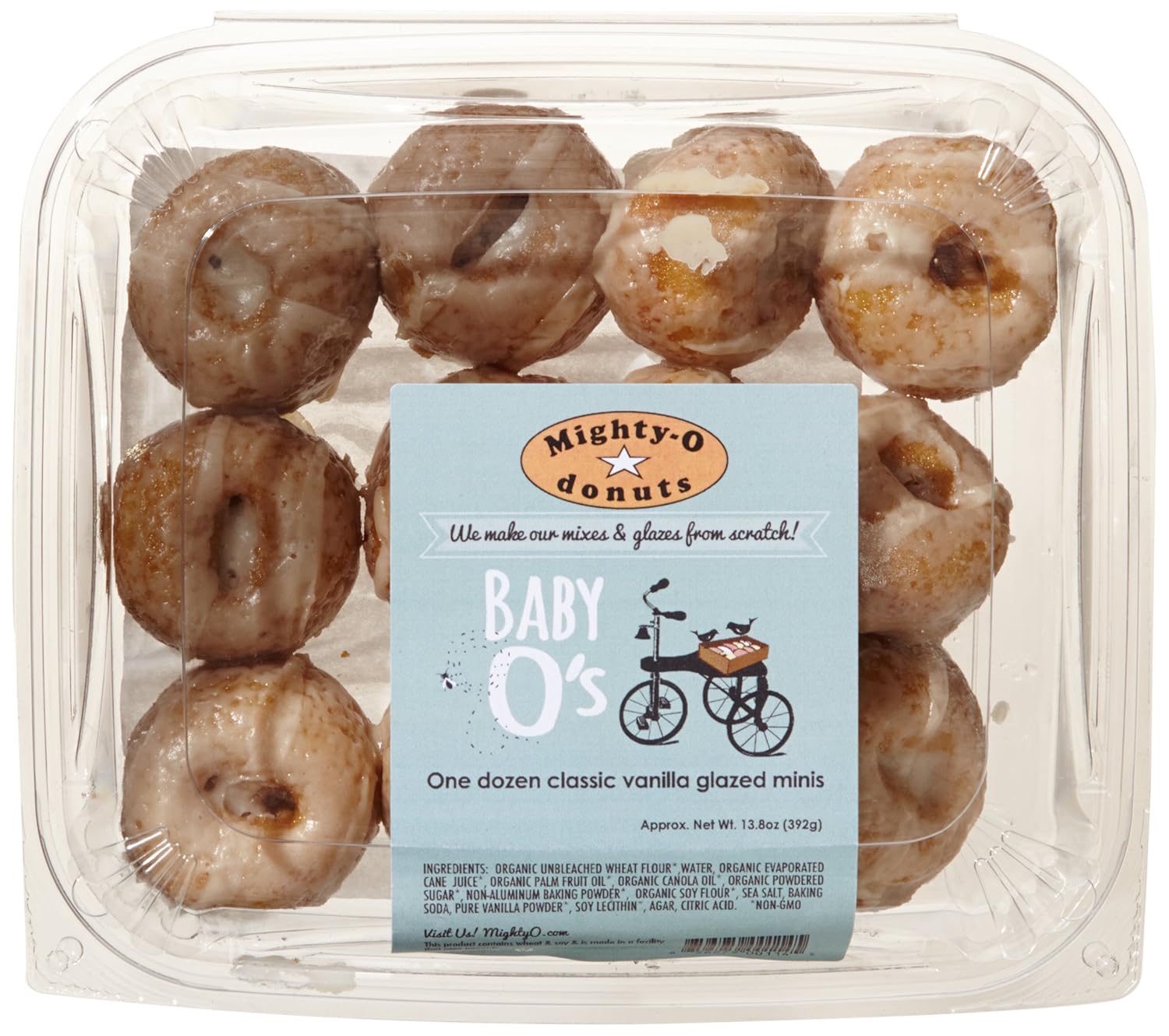 Amazon.com: Mighty-O Baby O's Vanilla Glazed Mini Donuts, Organic, 12 ...