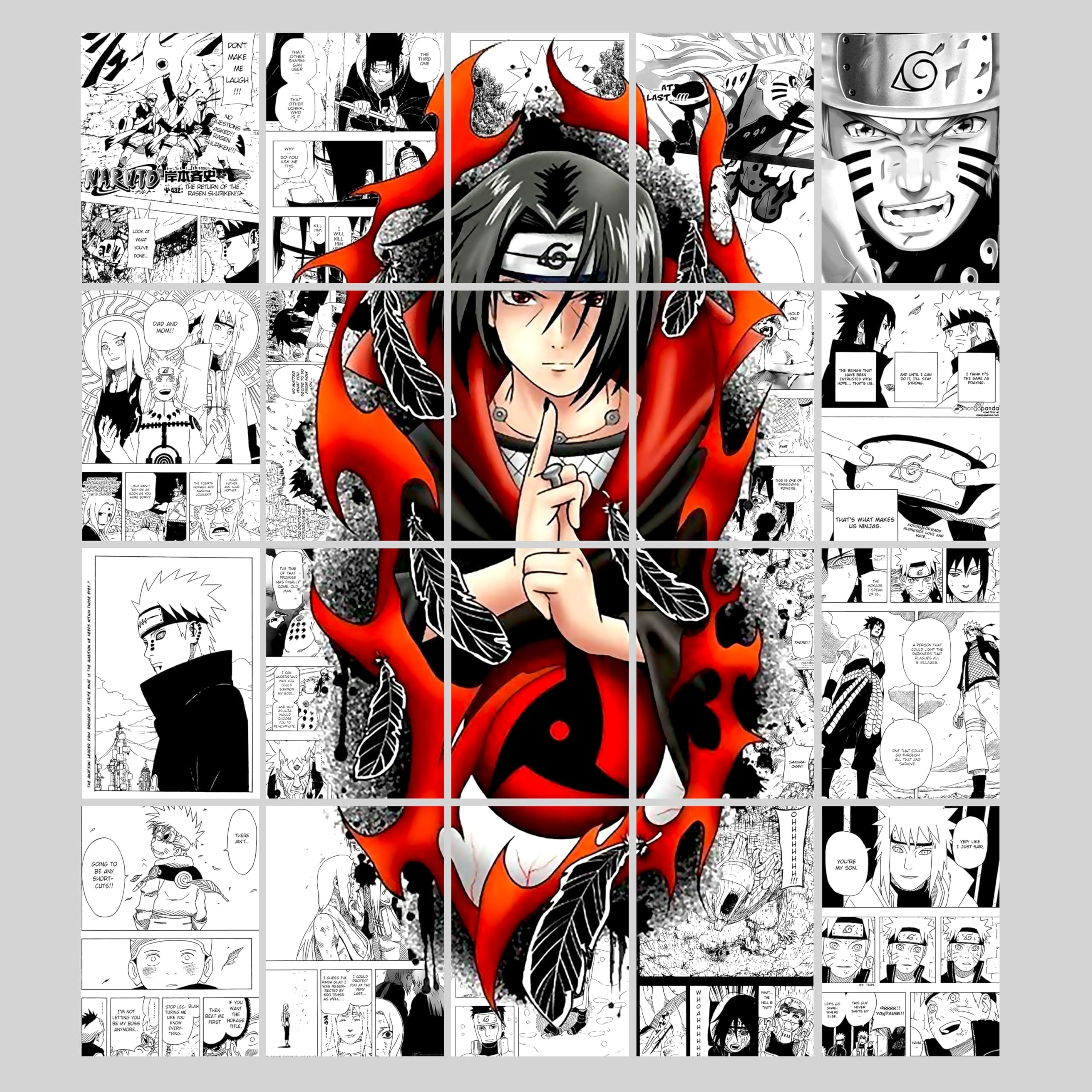 FlyBuy HUB Anime Merchandise Naruto Posters For Walls (Set Of 20 Poster ...