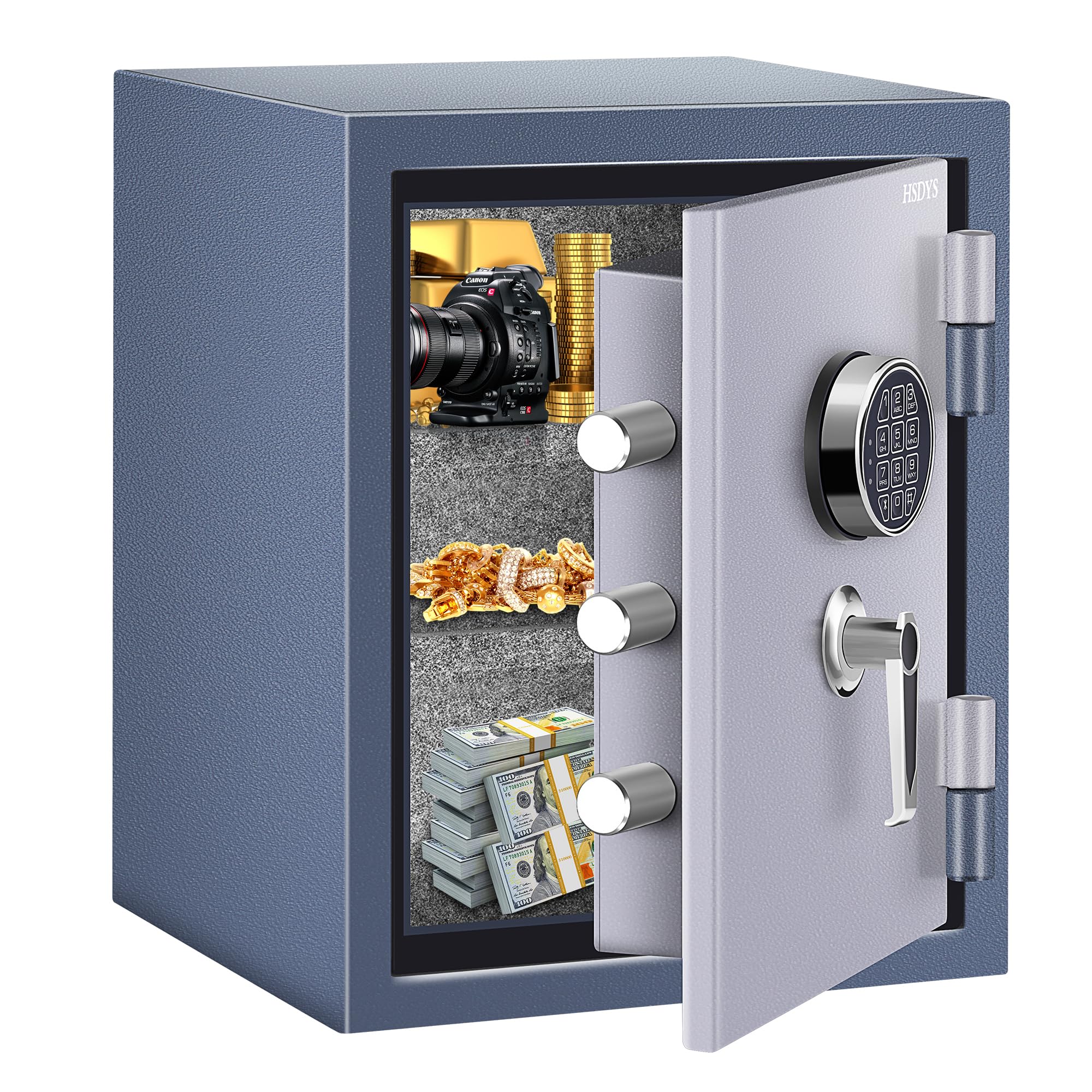 Snapklik.com : HSDYS Firproof Safe Box 1.8 Cubic Feet,Security Safe