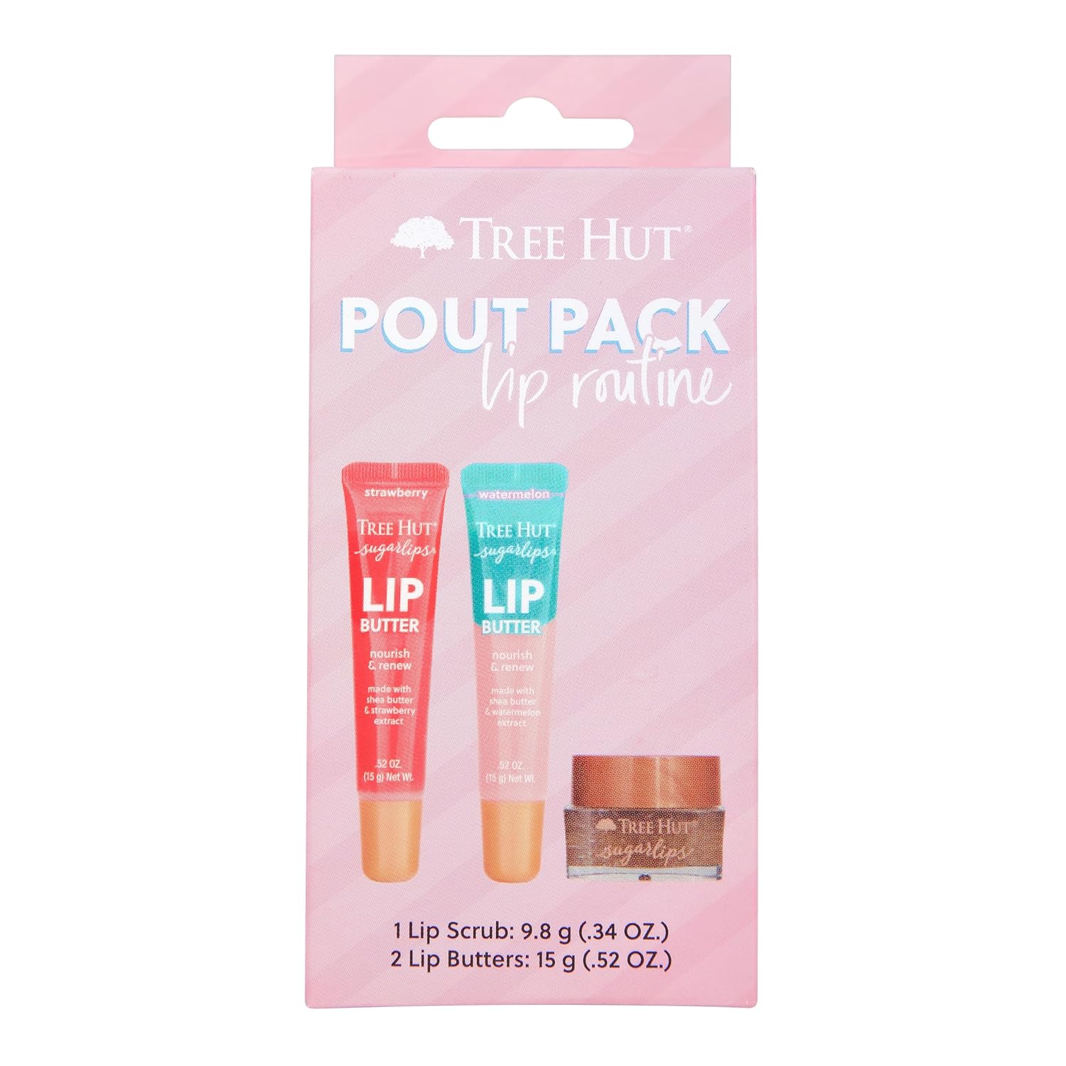 Amazon.com: Tree Hut Sugarlips Pout Pack Lip Routine Set, Exfoliating ...