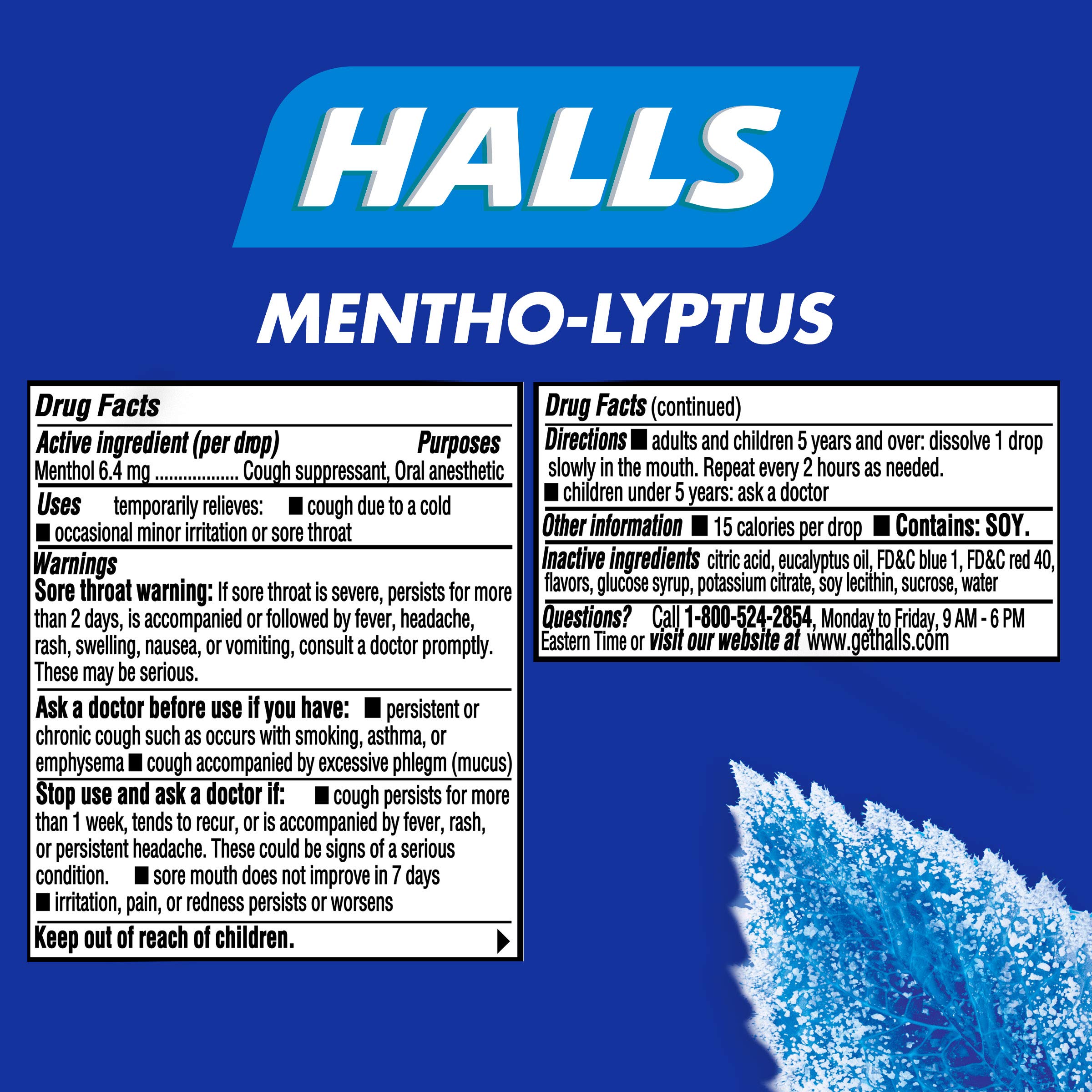 HALLS Relief Mentho-Lyptus Menthol Flavor Cough Drops,...B004I8SYBC ...