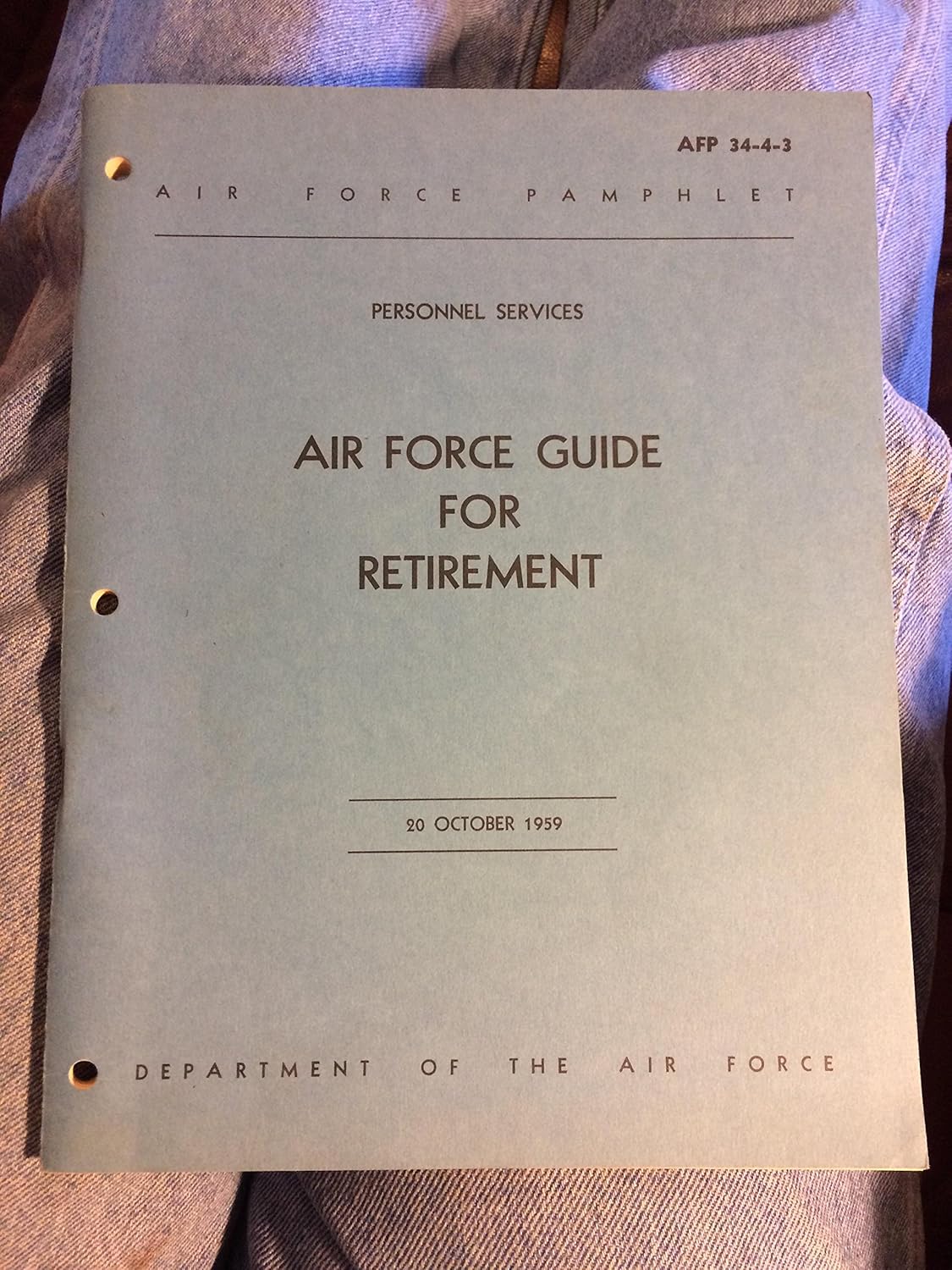 Air Force pamphlet AFP 34-4-3: Personal Services Air Force guide for ...