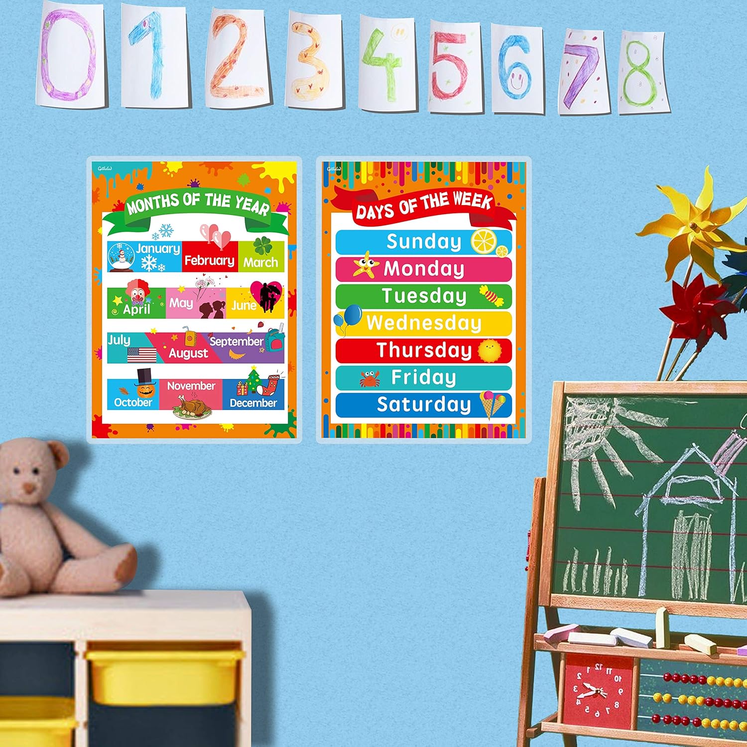 Days of the Week, Months of the Year Laminated Philippines | Ubuy