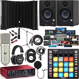 Amazon.com: Focusrite Scarlett 2i2 4th Gen 2x2 USB Audio Interface Full ...