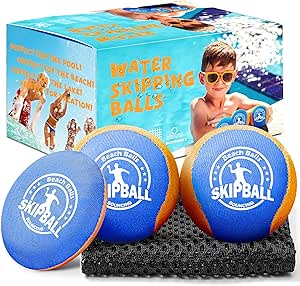 Water Skipping Ball, Fun Floating Pool Ball and Beach Toy for Kids ...