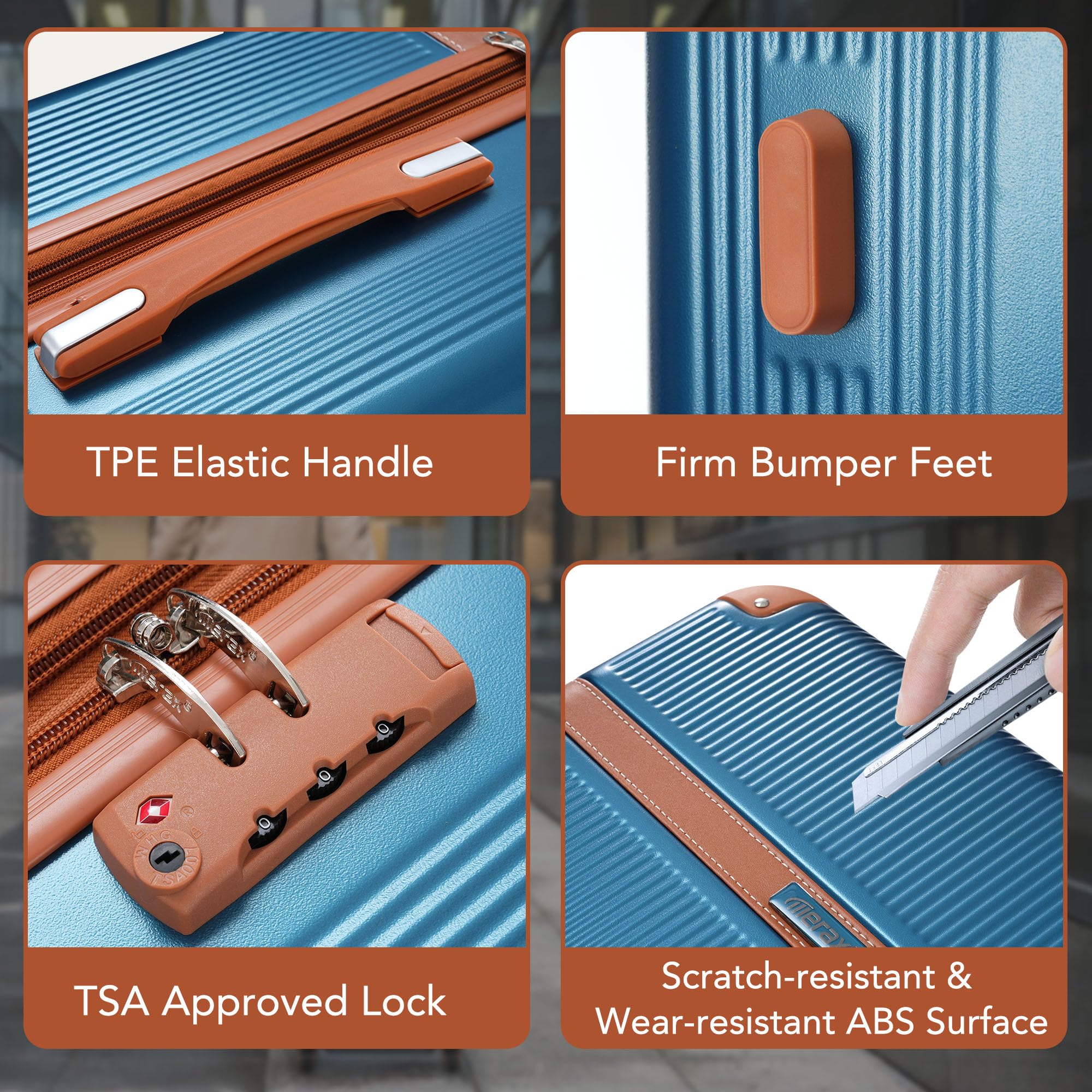 Snapklik.com : Merax Hardside Rugged Travel Suitcase Luggage