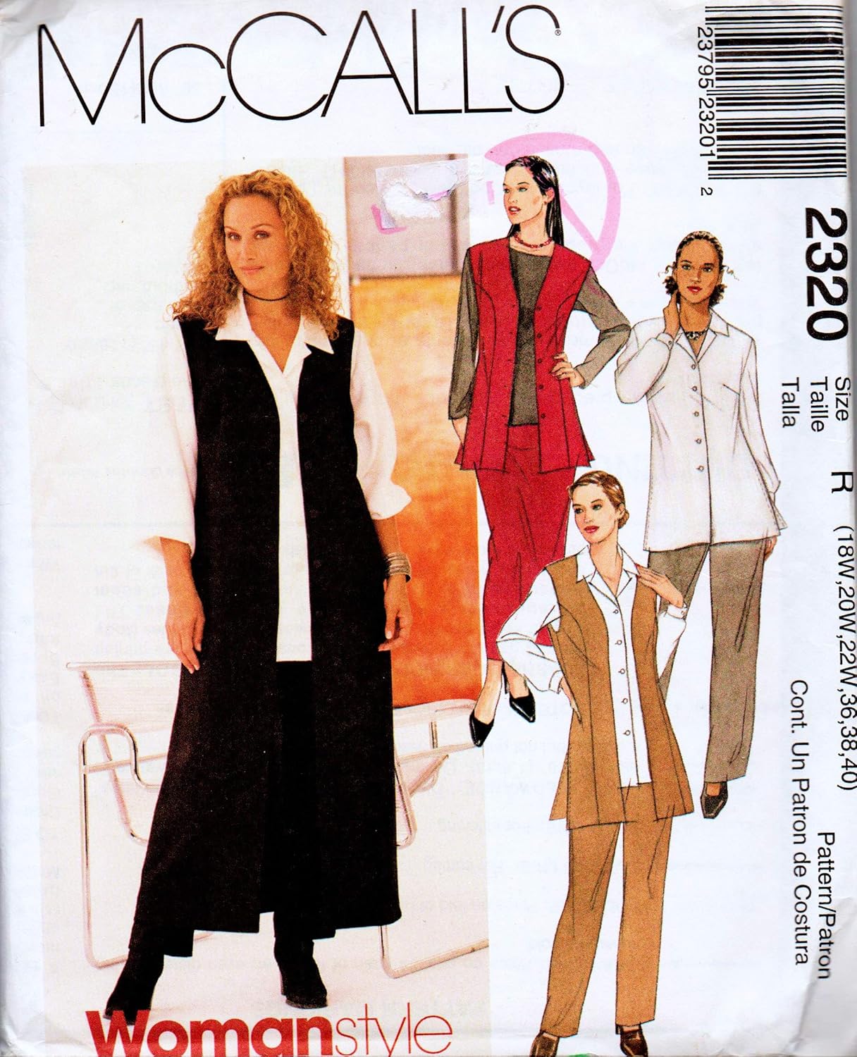 Amazon.com: McCall's 2320 Misses Vest in Two Lengths, Shirt, Pull-on ...