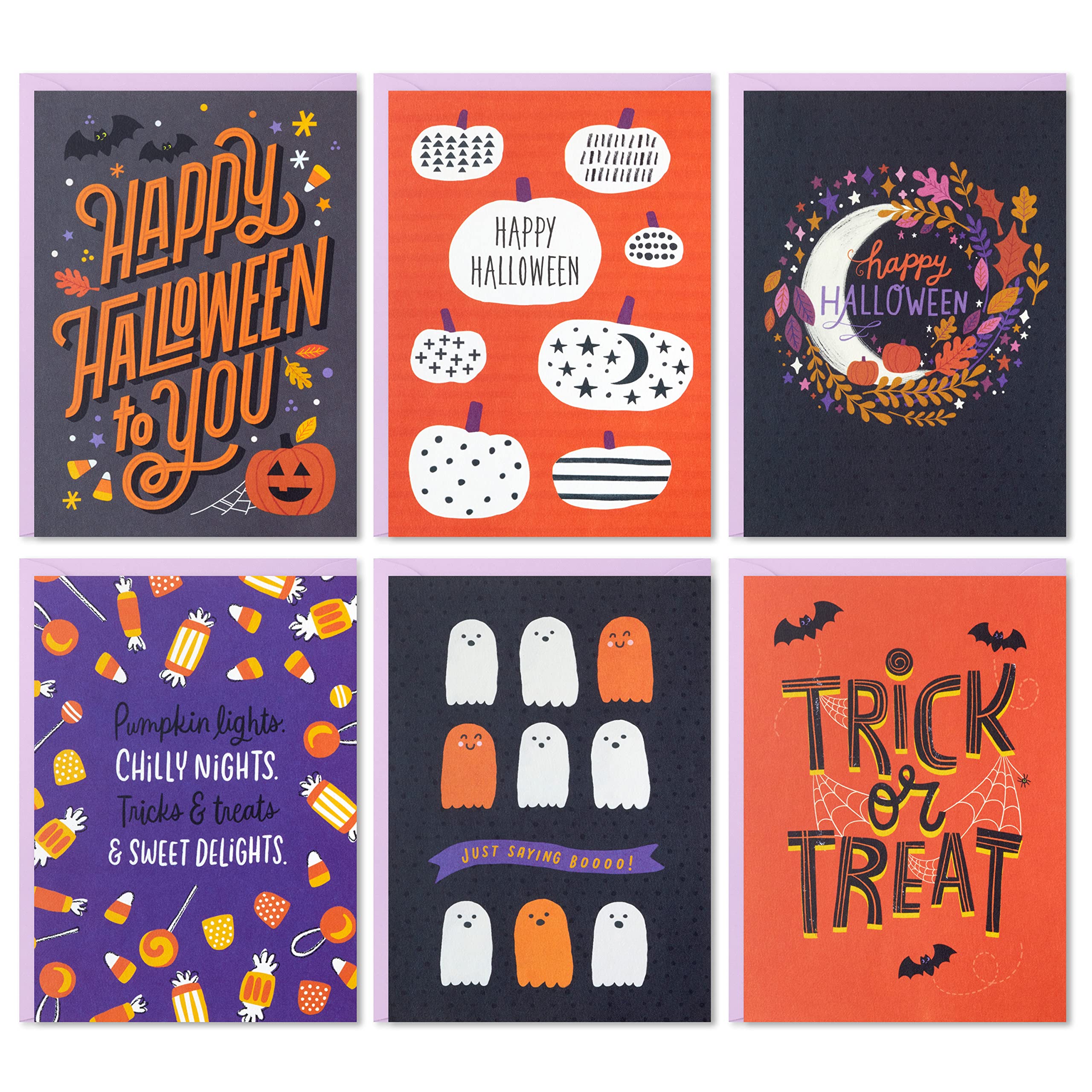 Hallmark Halloween Cards Assortment, Tricks and Treats (36 Cards with ...