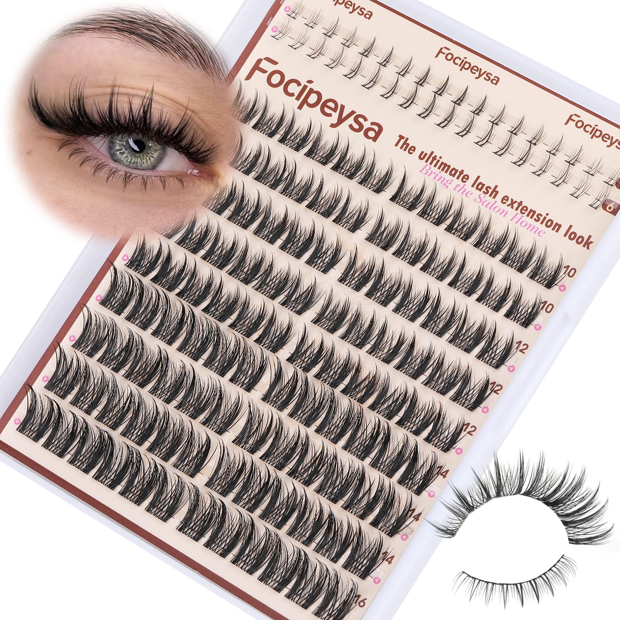 Amazon.com: Heasy Manga Lash Clusters, Manhua Lash Clusters 160Pcs Lash ...