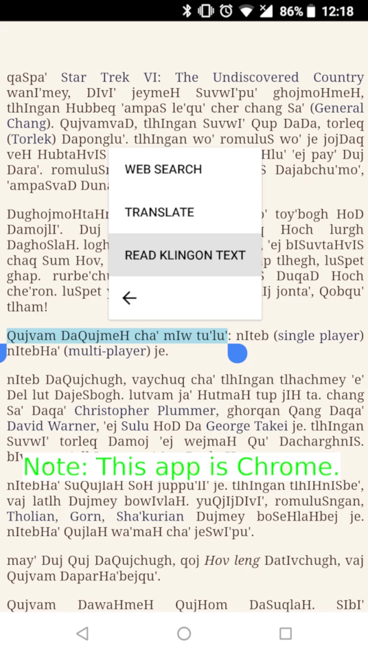 Klingon Language Text-To-Speech Engine - App on Amazon Appstore