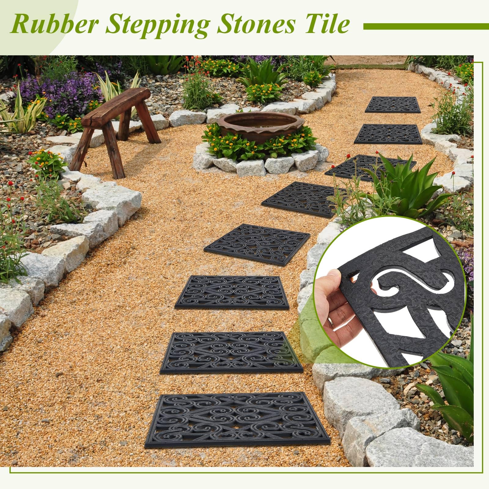 Rubber Pavers Stepping Stones