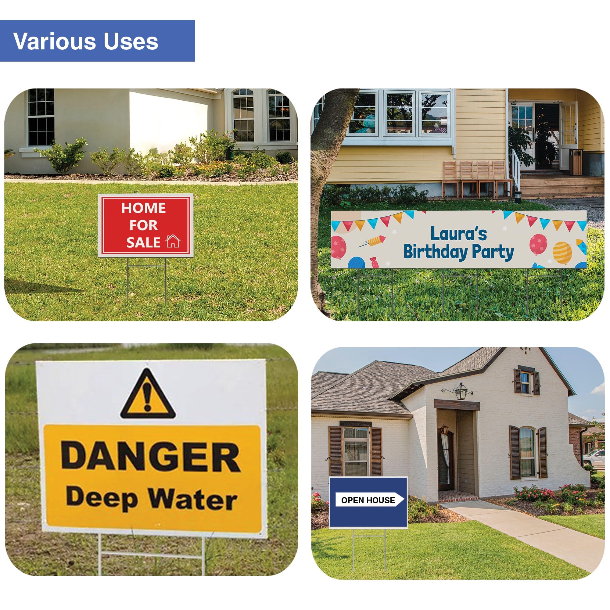 Snapklik.com : PartyPrints 2 Pack 17 X 12 White Blank Yard Signs