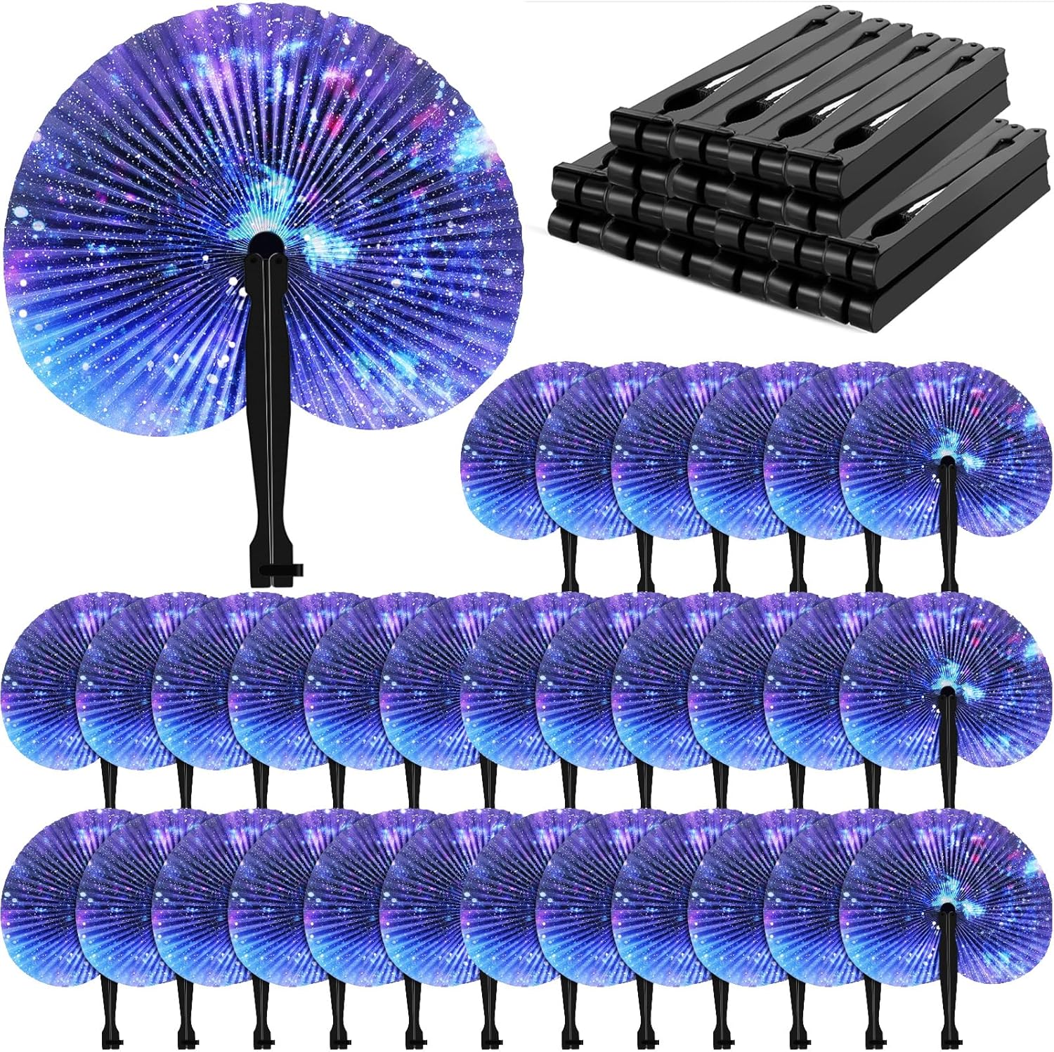 Amazon.com: Taiyin 48 Pack Space Themed Paper Hand Fans Galaxy ...