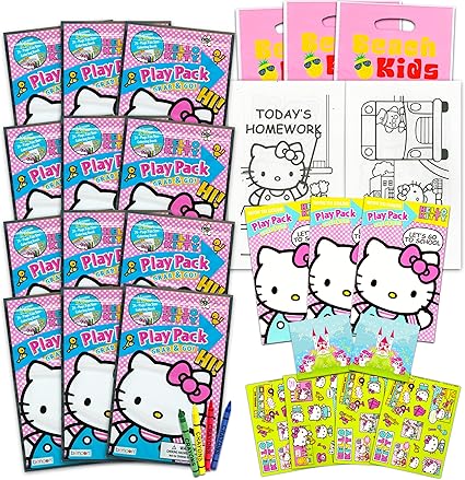 Amazon.com: Hello Kitty Ultimate Party Favors Packs Bundle - 12 Sets ...