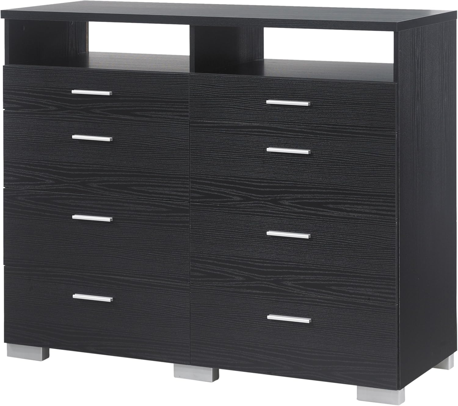 Amazon.com: Tvilum Vancover 48-Inch Chest, Black and Woodgrain : Home ...