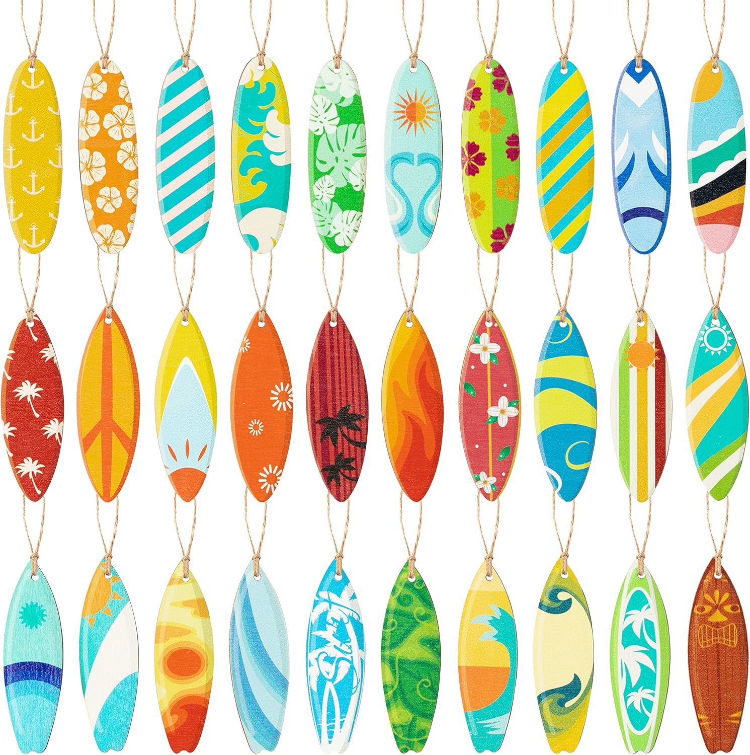 Amazon.com: Haooryx Summer Surfboard Surfing Hanging Wooden Ornaments ...
