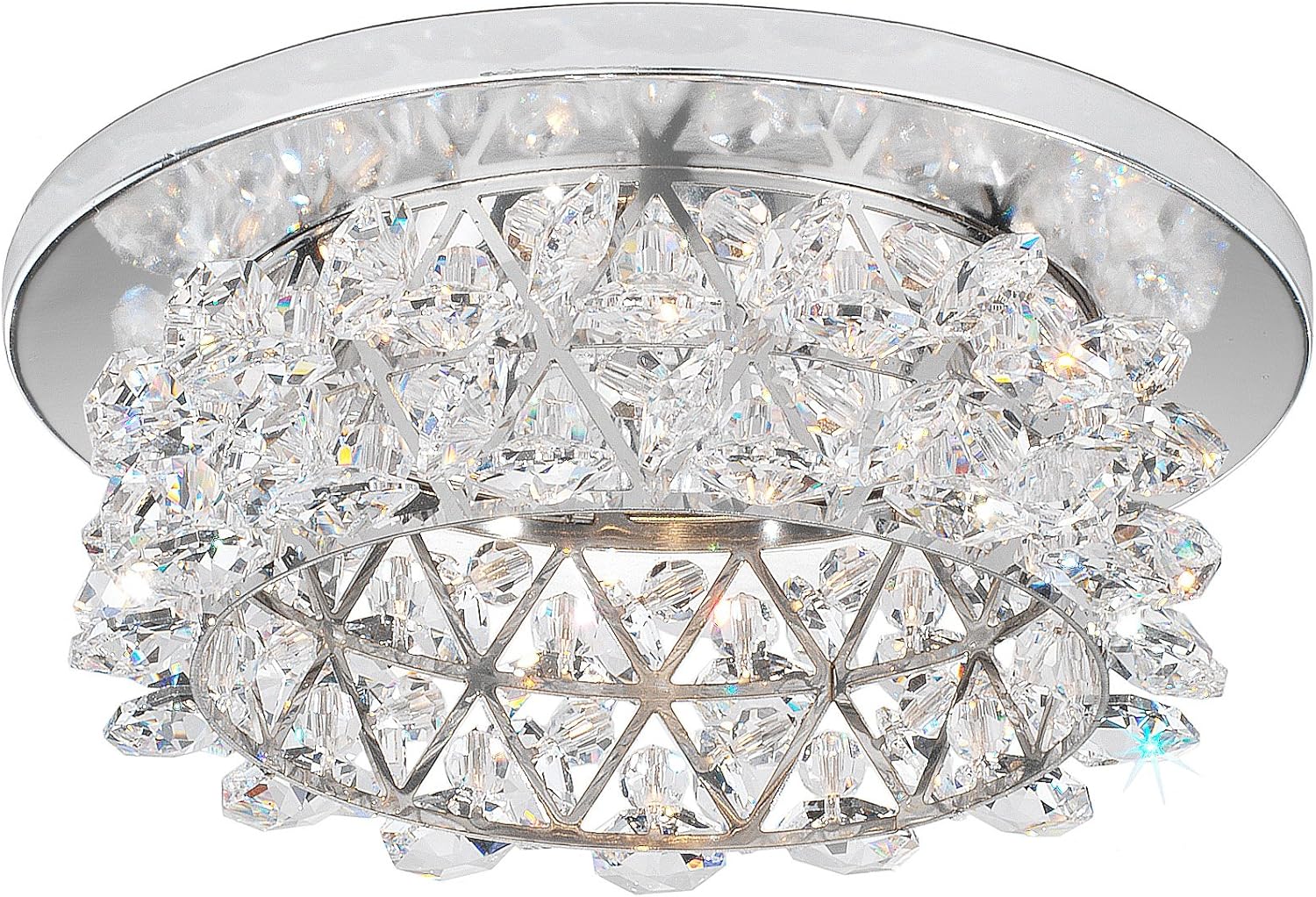 Schonbek VCR452AZU Swarovski Lighting Vertex Recessed Light, Stainless ...