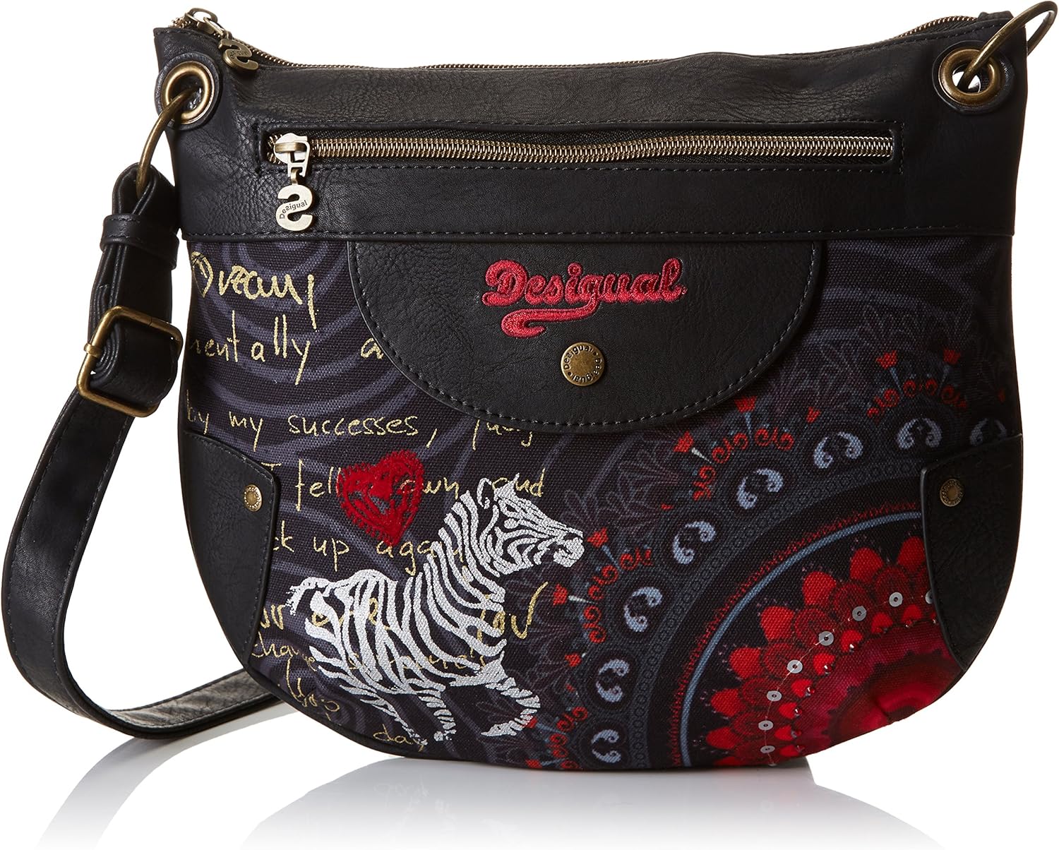 Desigual Brooklyn Red Balls, Sac bandoulière - Femme : Amazon.fr: Mode