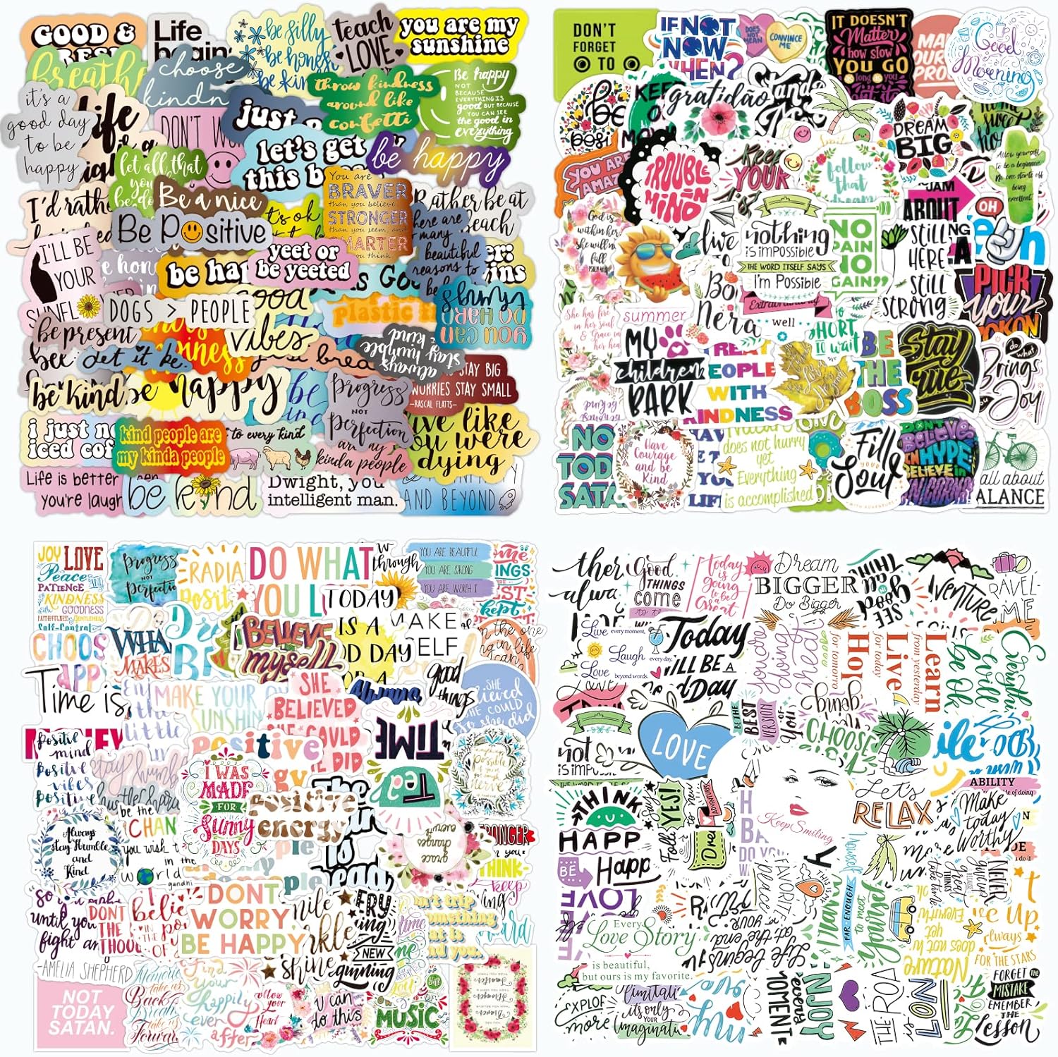 Amazon.com: Inspirational Words Stickers, 200Pcs Motivational Stickers ...