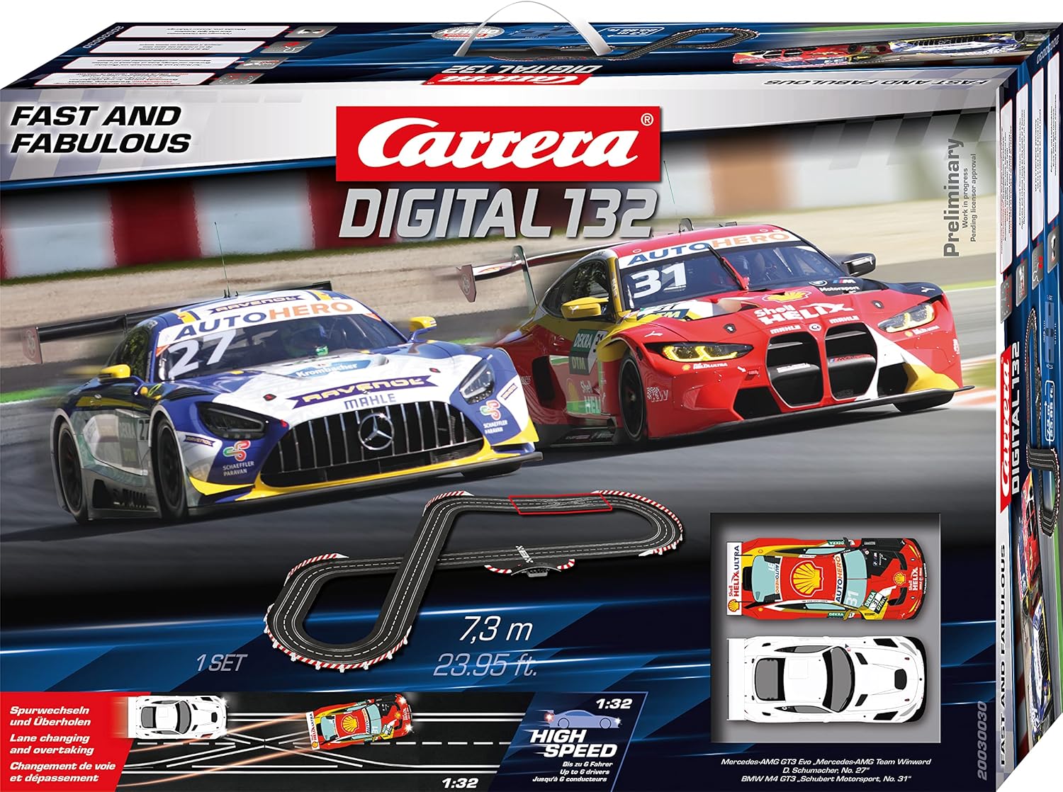 Carrera 20030030UK Digital 132 DFast and Fabulous Slot Car Racing Track ...