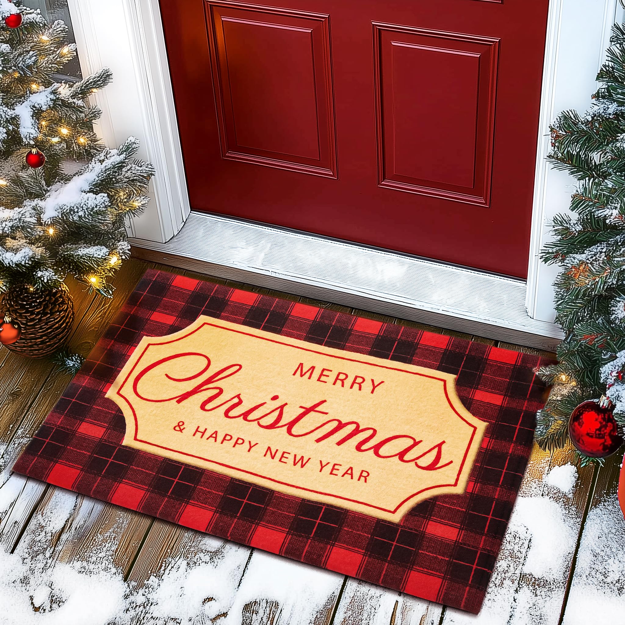 Amazon.com: TYUU Christmas Door Mat Outdoor Christmas Door Mats Outside ...