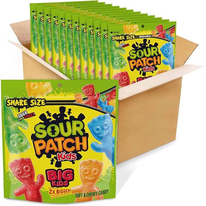 Buy SOUR PATCH KIDS Big Kids soft and chewy Candy, 12 - 12 oz Bags ...