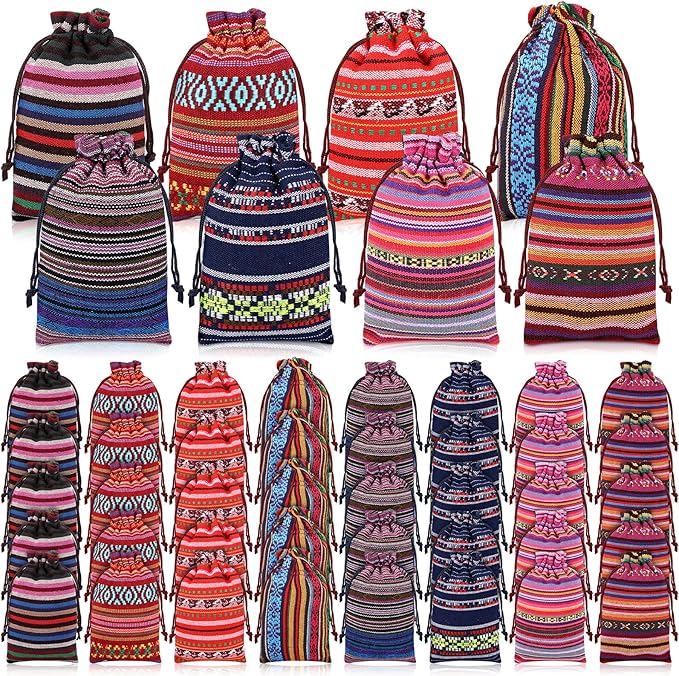 Amazon.com: LEIFIDE 48 Pack Mexican Candy Goodie Bags Mexican Party Decorations Ethnic Style ...