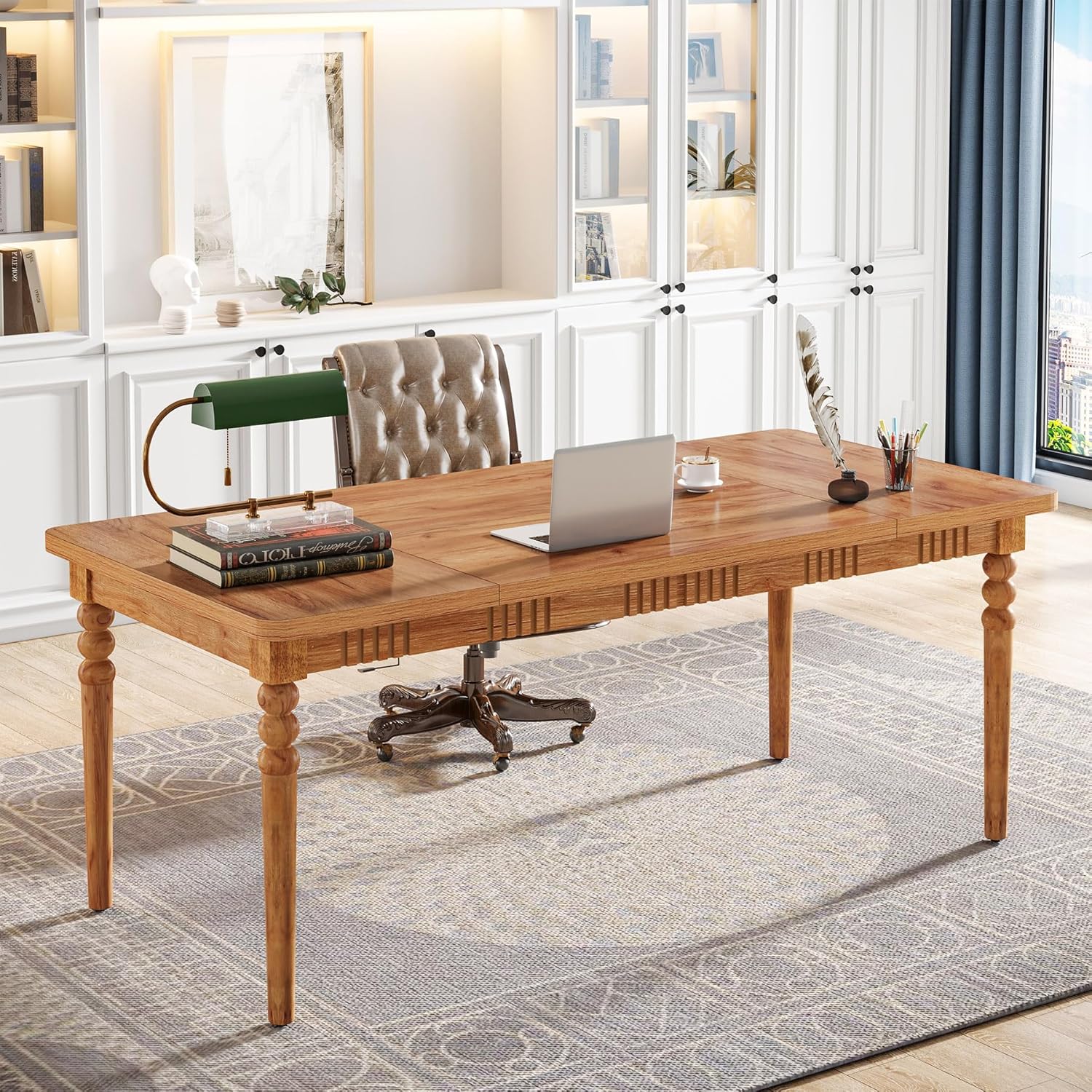 Amazon.com: Tribesigns 63-Inch Executive Desk, Large Office Computer ...