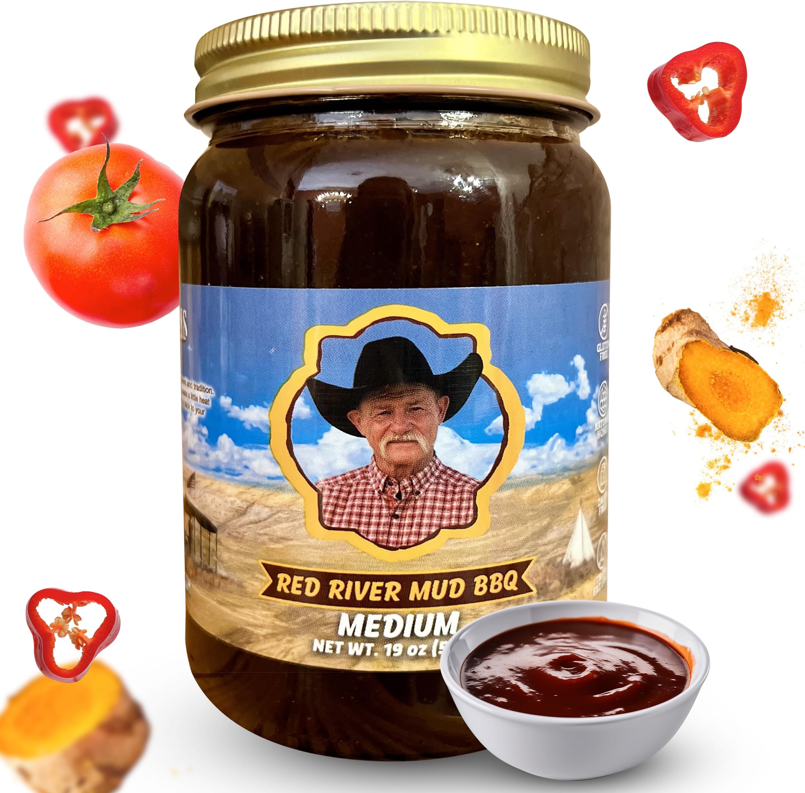 Amazon.com : Kent Rollins Barbeque Sauces - Gluten Free Red River Mud ...