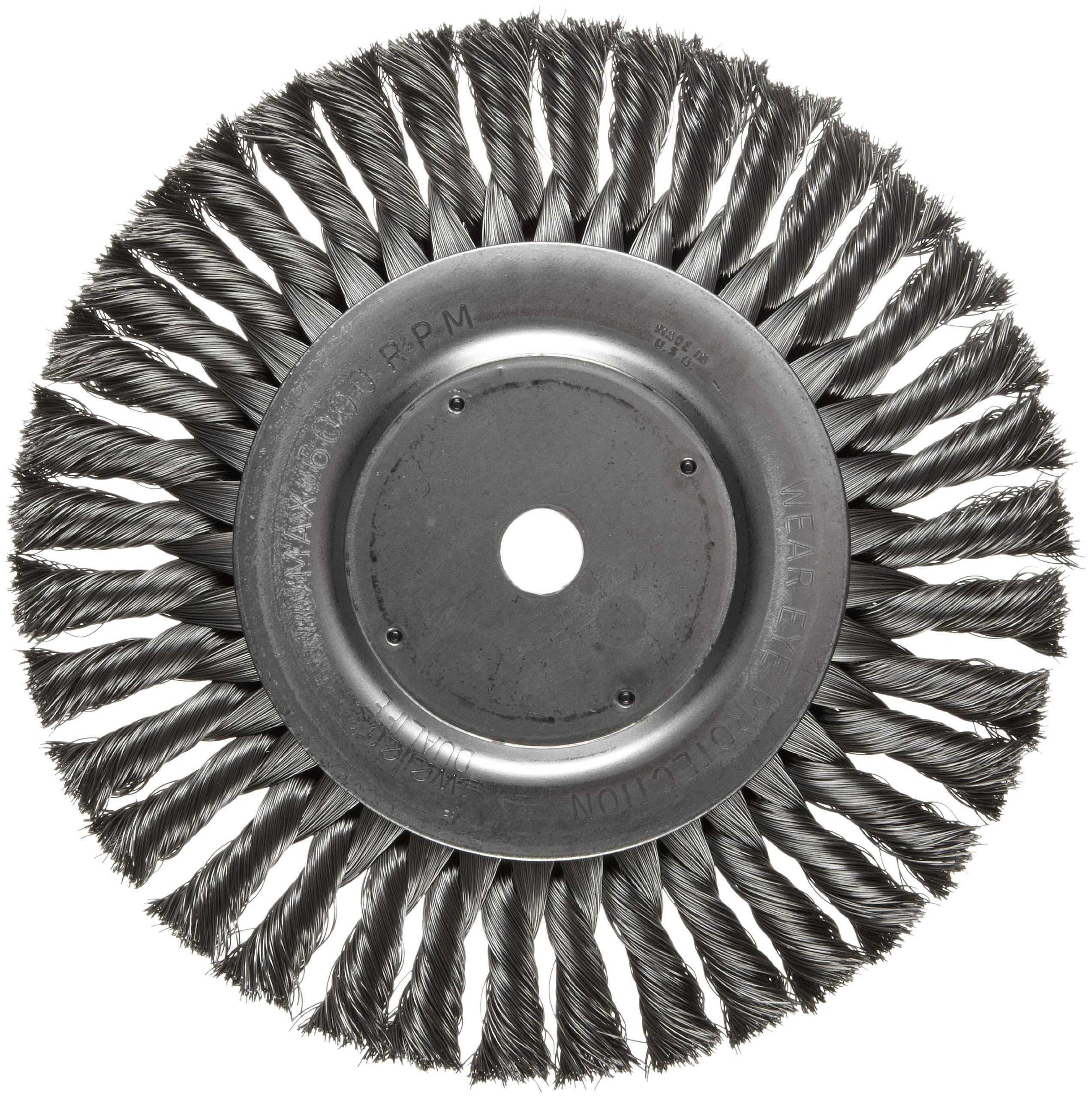 Snapklik.com : Weiler 08155 8" Standard Twist Knot Wire Wheel, .023 ...