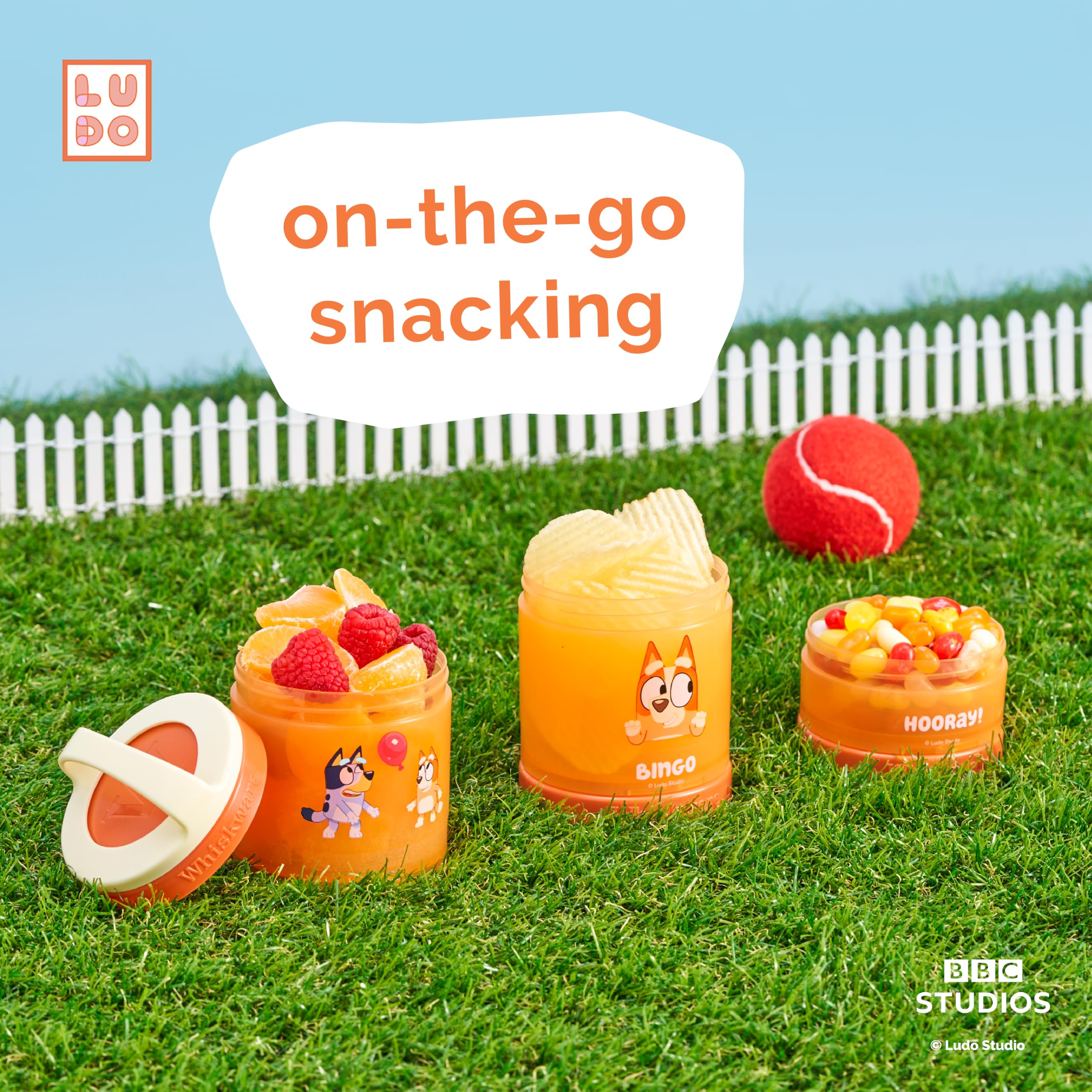 Snapklik.com : Whiskware Bluey Stackable Snack Containers For Kids And ...