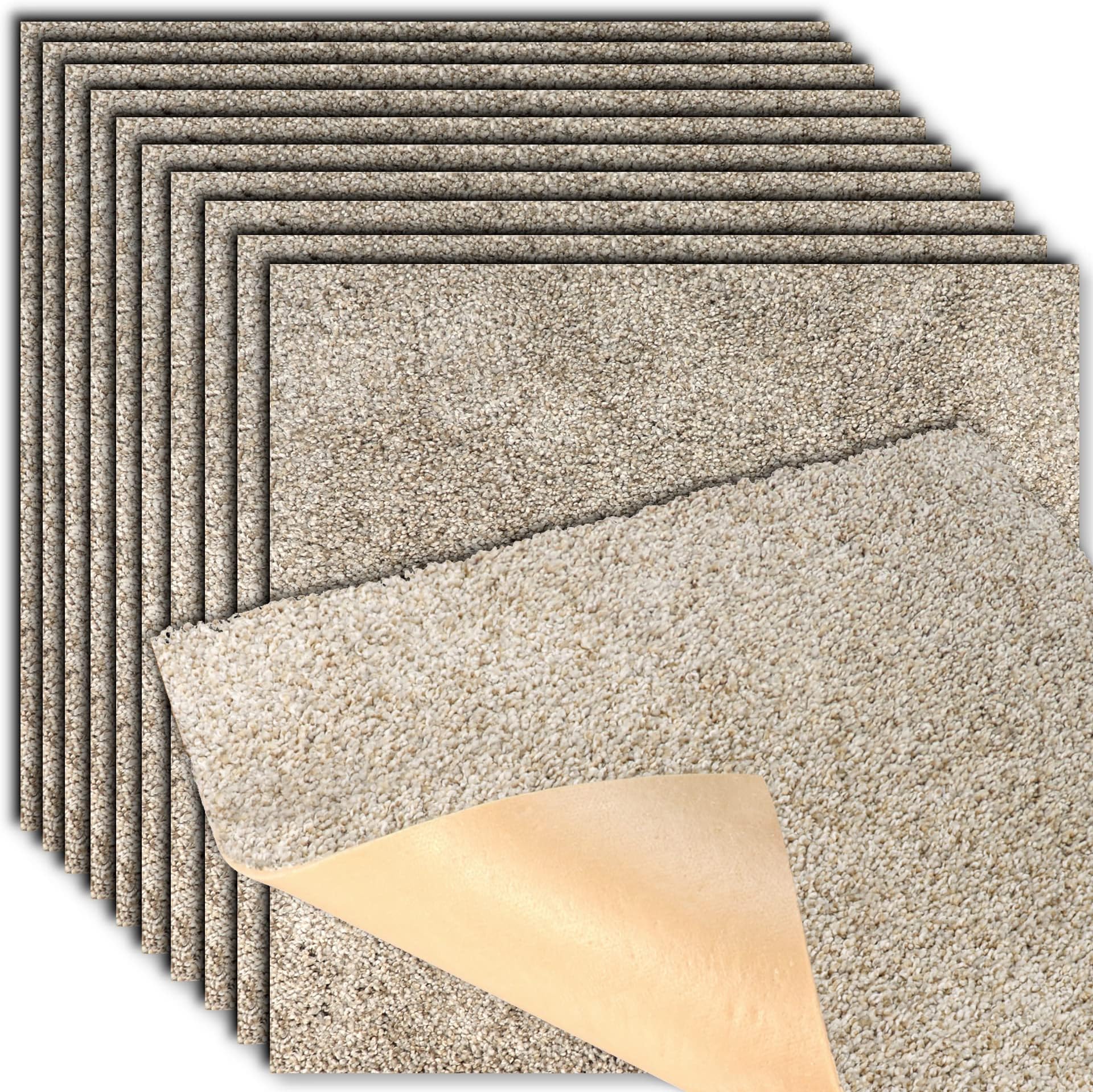 Peak Performance Peel and Stick Carpet Tiles, Attached Cushion, Easy ...