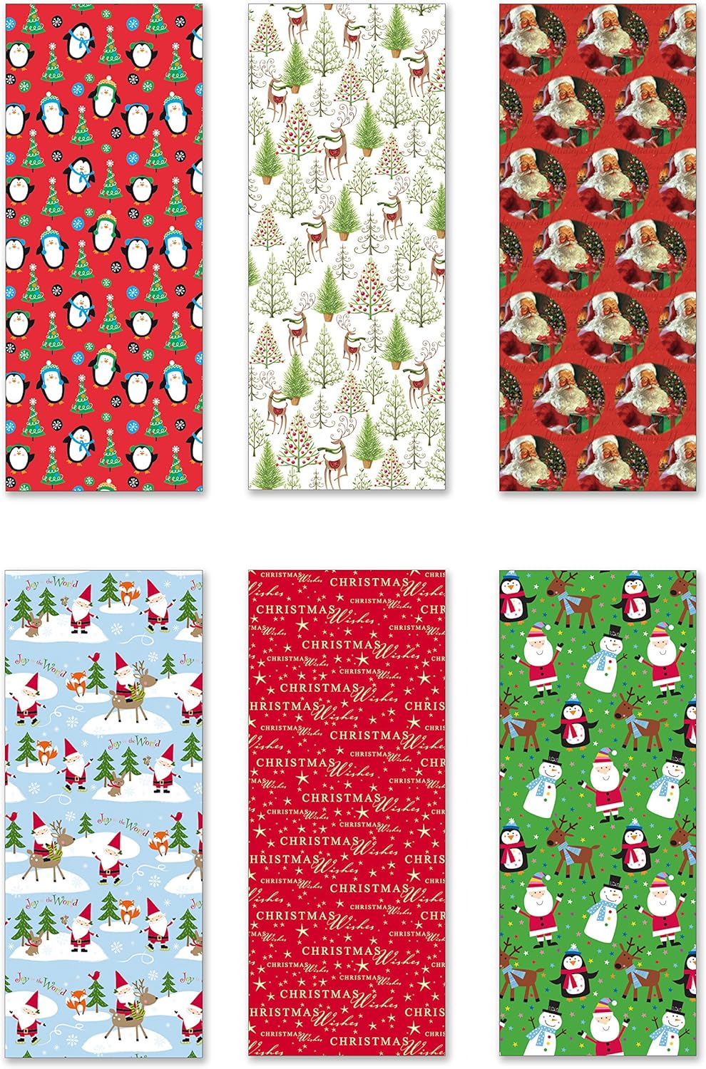 Amazon.com: Premium Christmas Gift Wrap Timeless Traditional Heavy ...