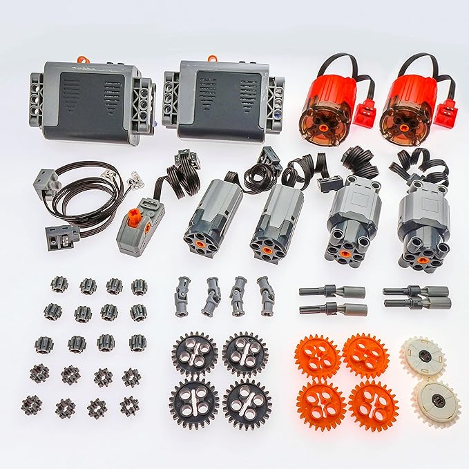 LSTEM 48 PCS Power Functions Set, M-Motor, L-Motor, Upgraded Ultra ...