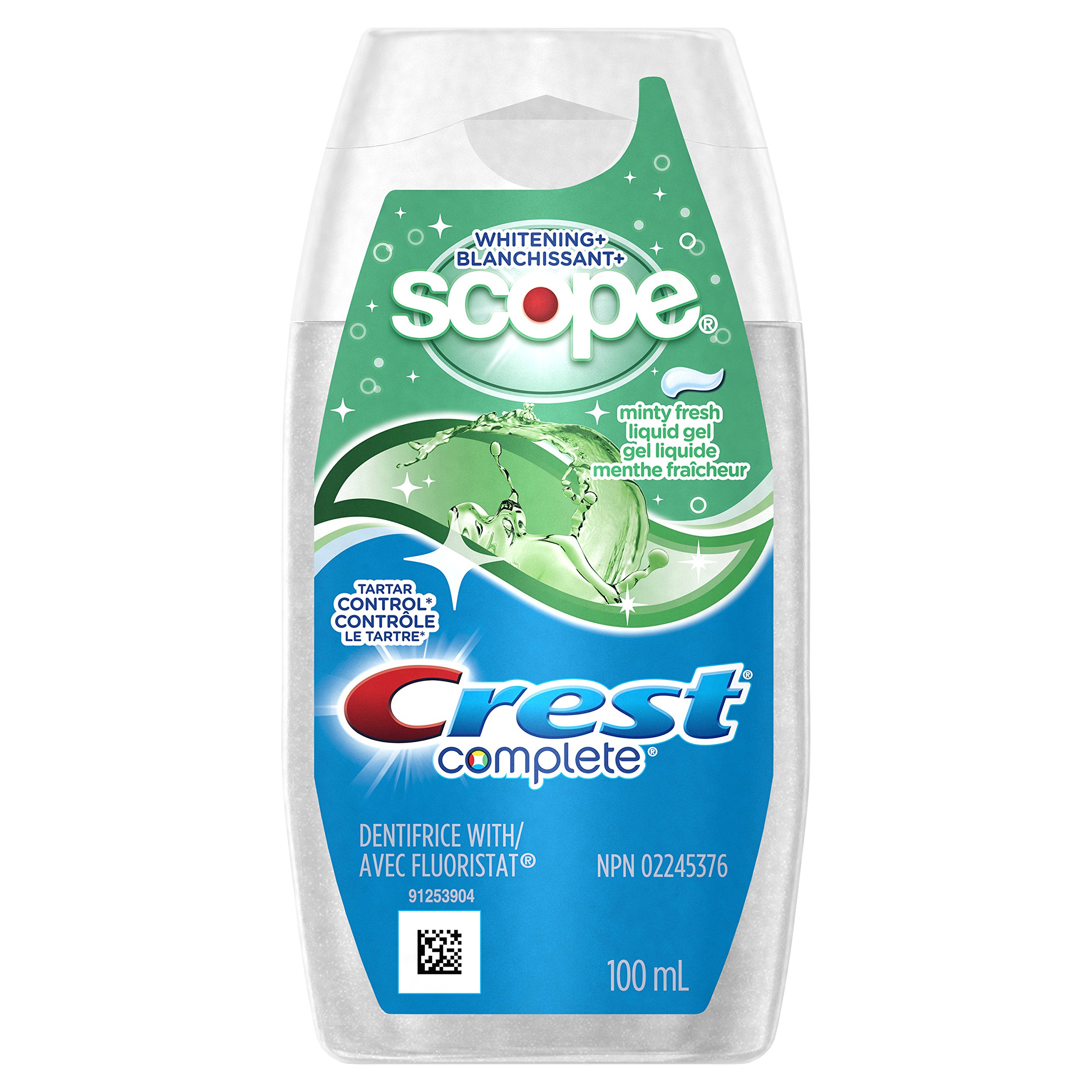 Crest Complete Toothpaste, Whitening + Scope Liquid Gel, Minty Fresh ...