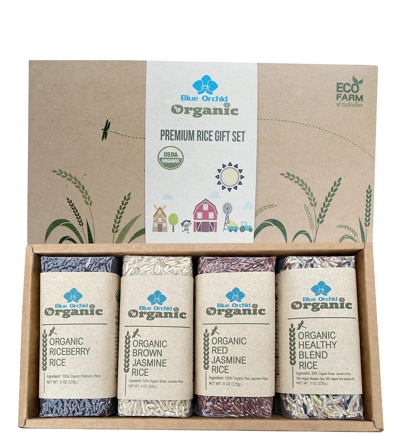 Amazon.com : Certified Organic Thai Jasmine Rice Gift Set - Medley Rice ...