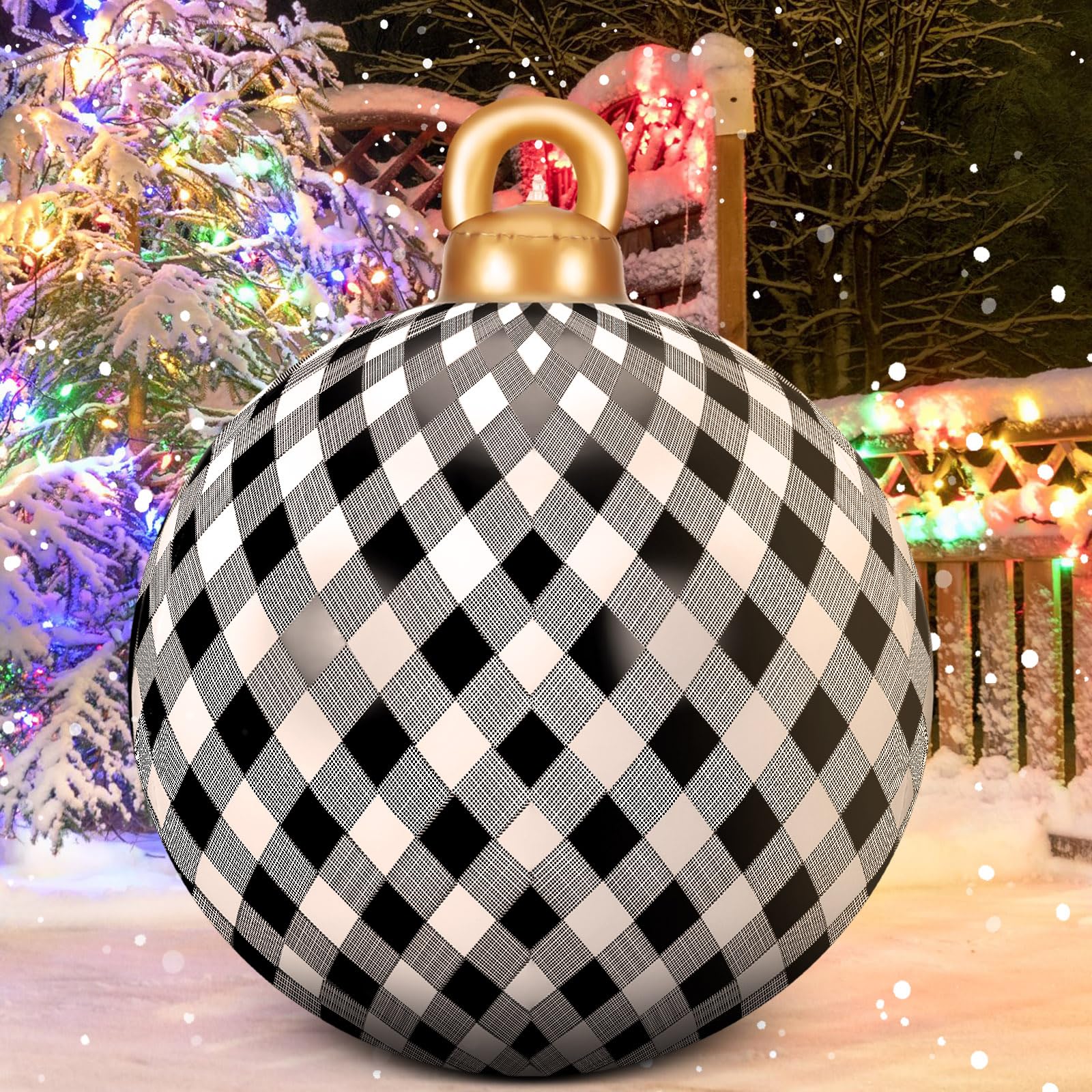Amazon.com: 24'' Giant Inflatable Christmas Ball Xmas Blow up Ball ...