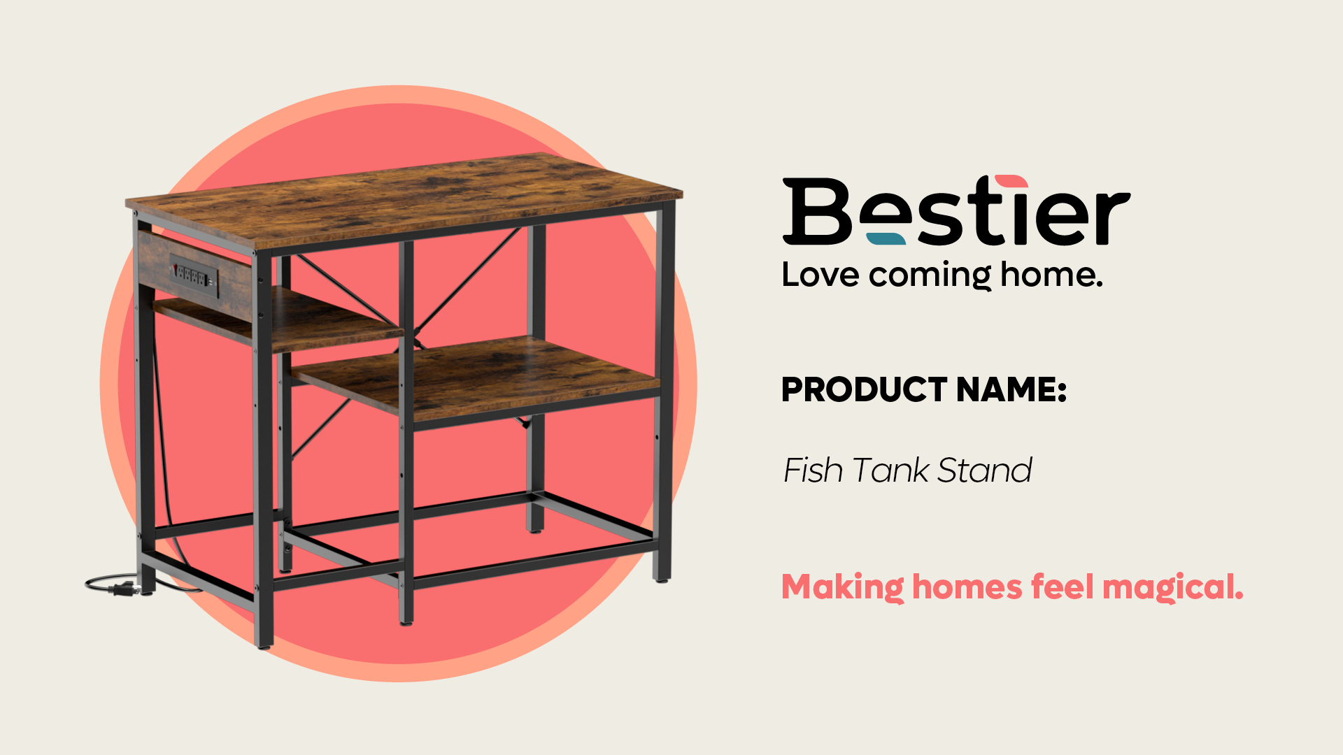 Watch Bestier Fish Tank Stand Aquarium Stand Assembly on Amazon Live
