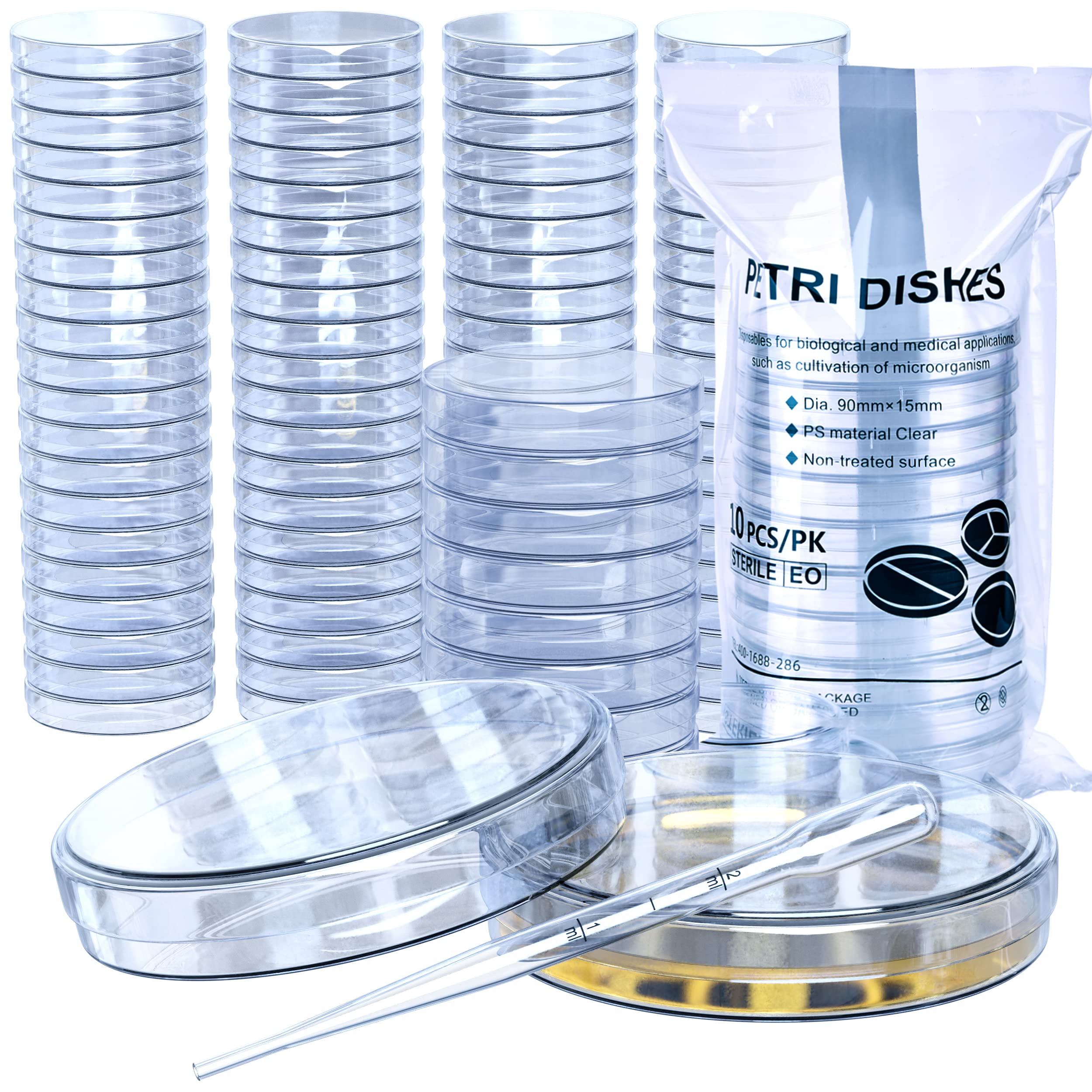 Snapklik.com : MyMed Pack Of 100 Sterile Petri Dishes