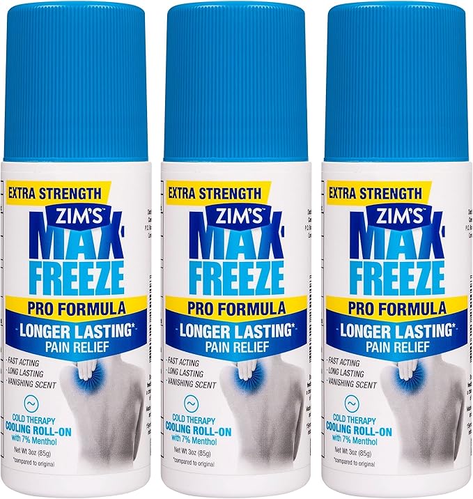 Amazon.com: Zim's Max-Freeze Pro Formula Roll-on, 3Count : Health ...