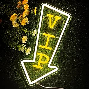 Amazon.com : VIP Neon Signs VIP Lounge Neon Signs for Wall Decor,USB ...