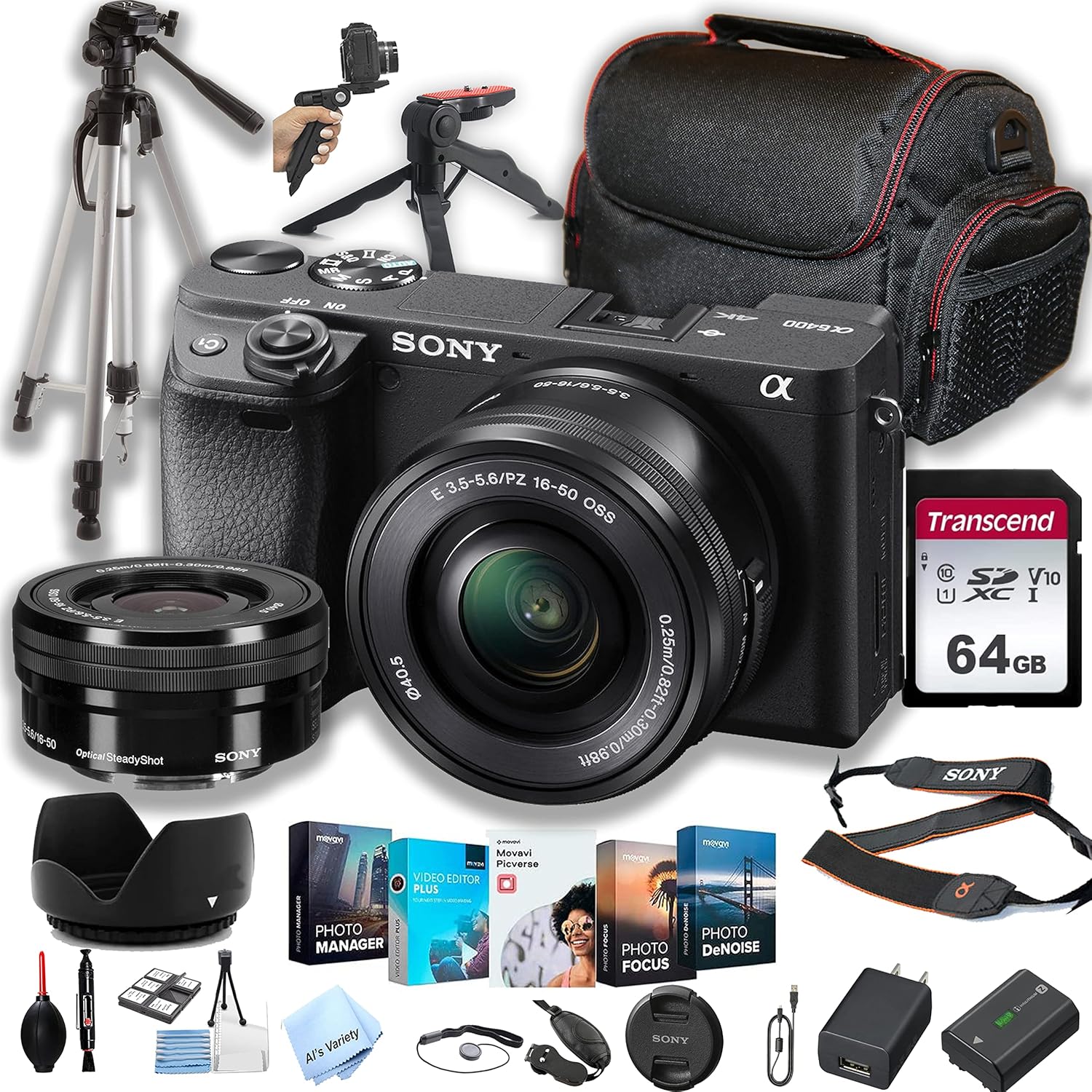 Amazon.com : Sony a6400 Mirrorless Camera with 16-50mm Lens + 64GB ...